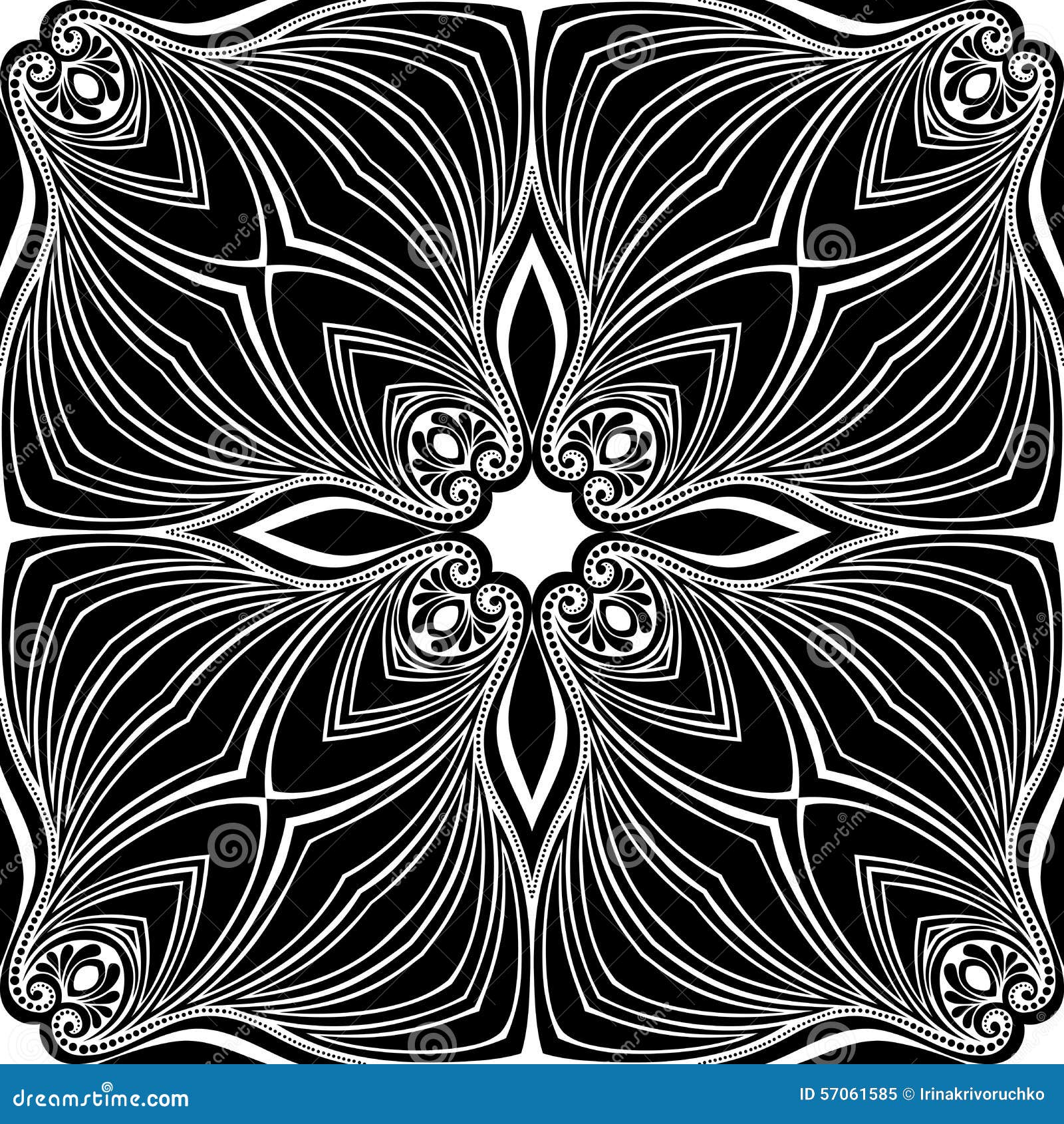 Seamless Vintage Lace Pattern (Vector) Stock Vector - Illustration of ...