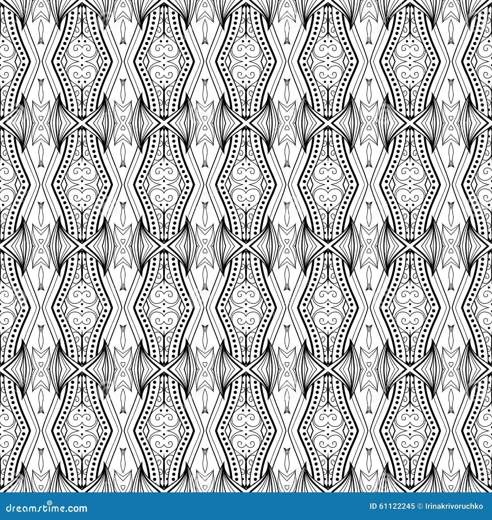 Seamless Vintage Lace Pattern (Vector) Stock Vector - Illustration of ...