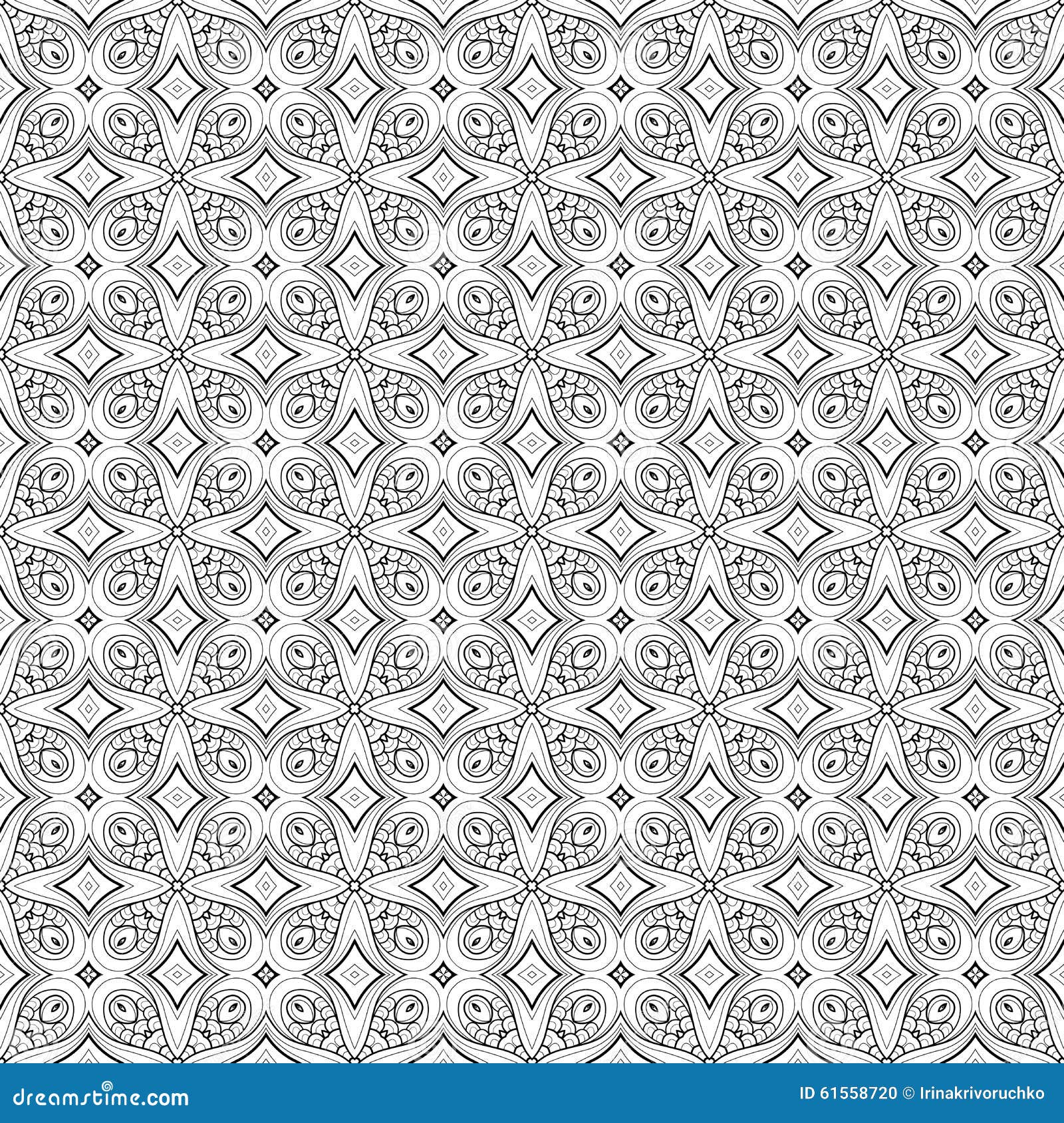 Seamless Vintage Lace Pattern (Vector) Stock Vector - Illustration of ...