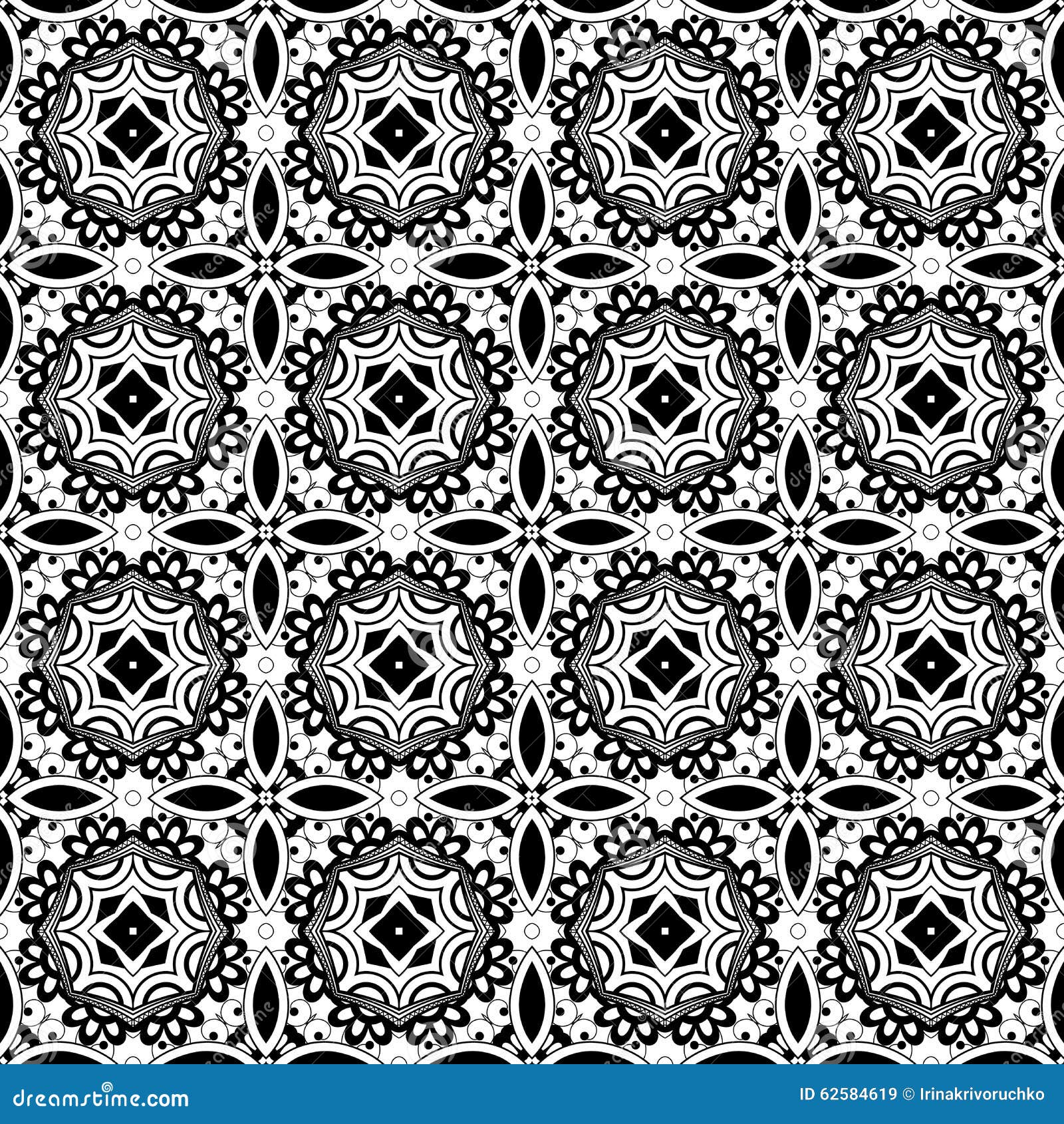 Seamless Vintage Lace Pattern (Vector) Stock Vector - Illustration of ...