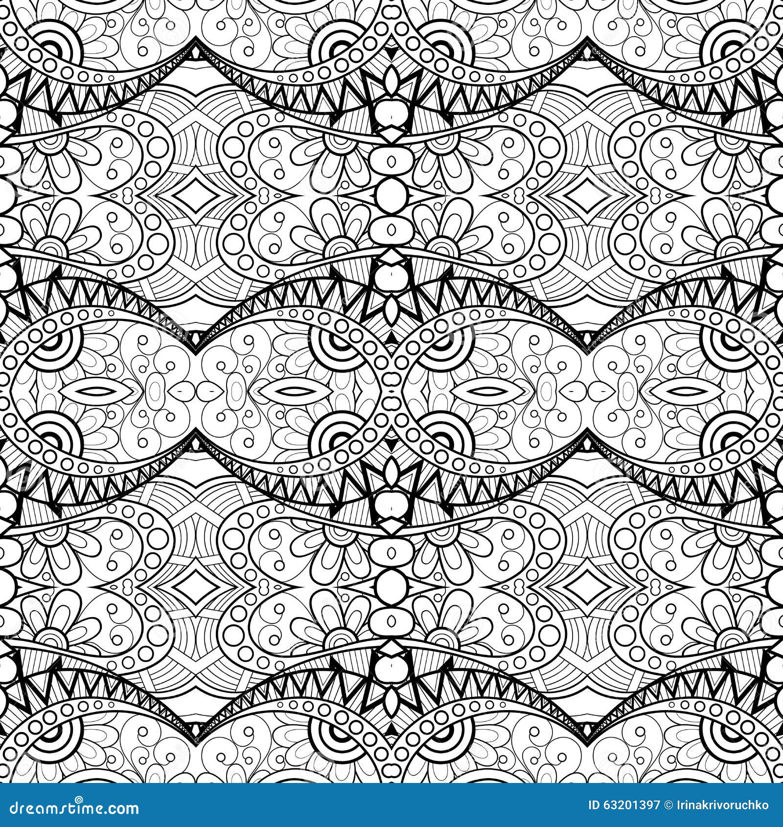 Seamless Vintage Lace Pattern (Vector) Stock Vector - Illustration of ...