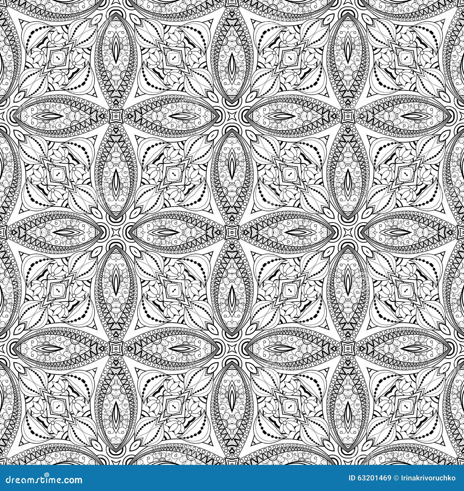 Seamless Vintage Lace Pattern (Vector) Stock Vector - Illustration of ...