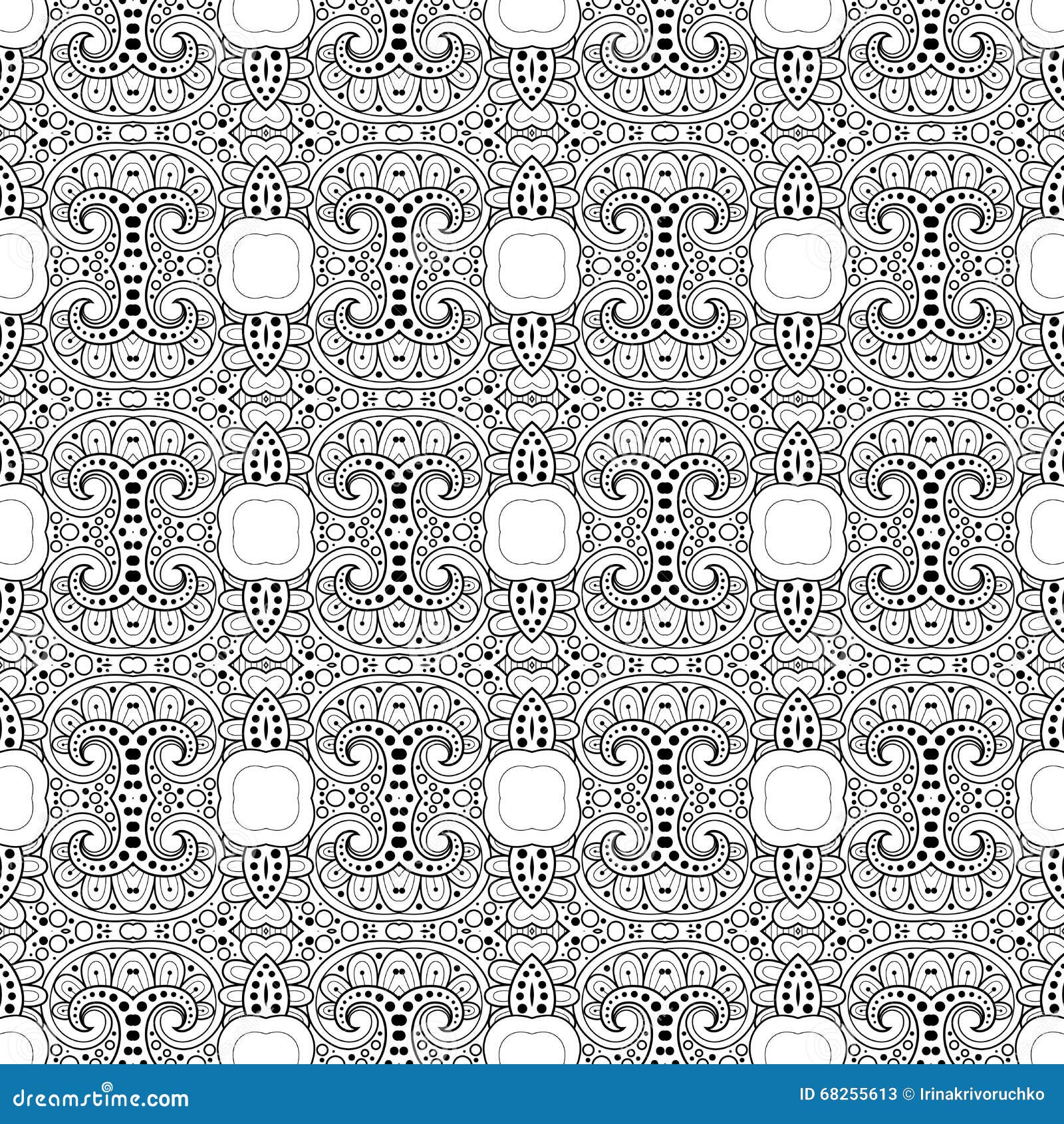 Seamless Vintage Lace Pattern (Vector) Stock Vector - Illustration of contour, lace: 68255613