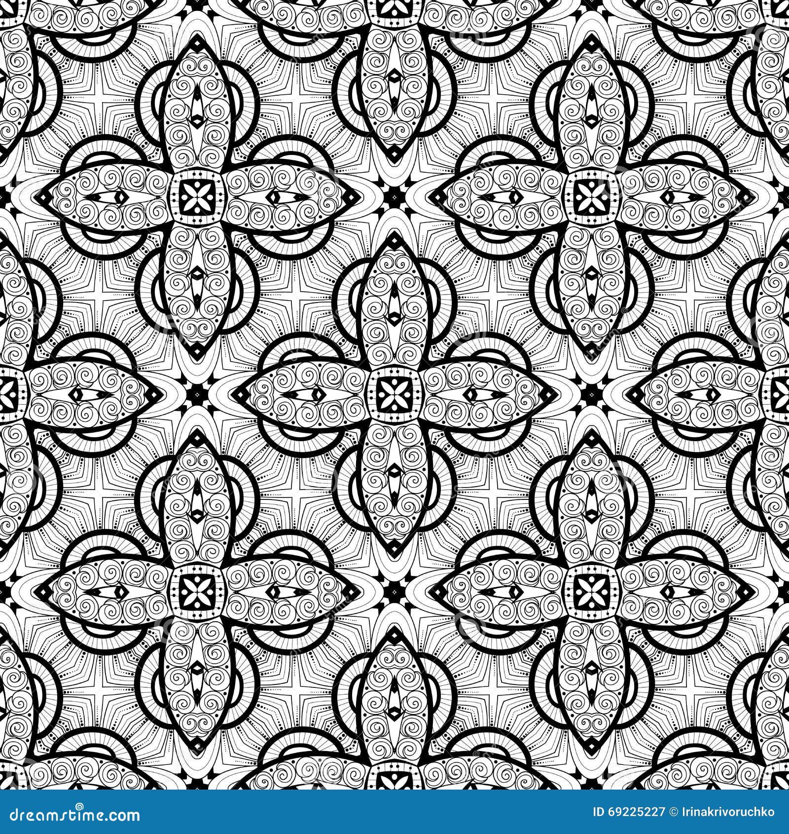 Seamless Vintage Lace Pattern (Vector) Stock Vector - Illustration of ...