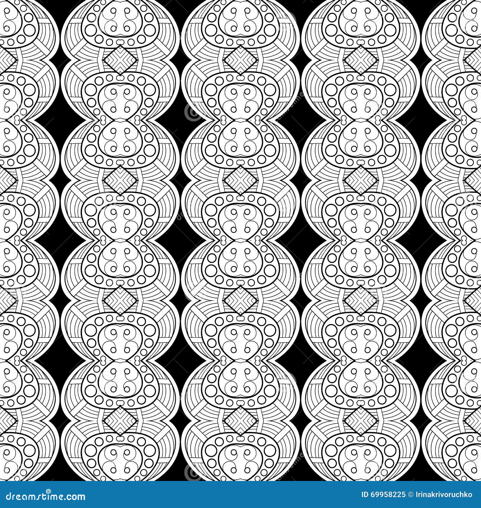 Seamless Vintage Lace Pattern (Vector) Stock Vector - Illustration of ...