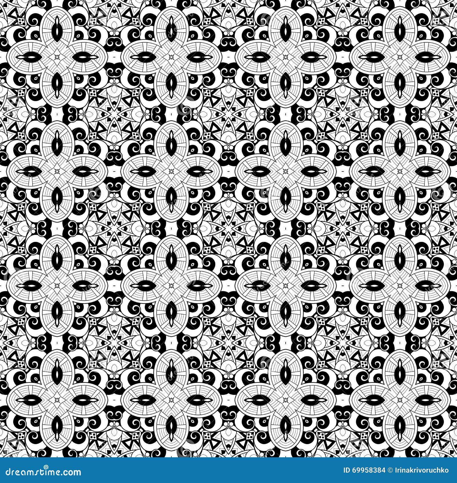 Seamless Vintage Lace Pattern (Vector) Stock Vector - Illustration of ...
