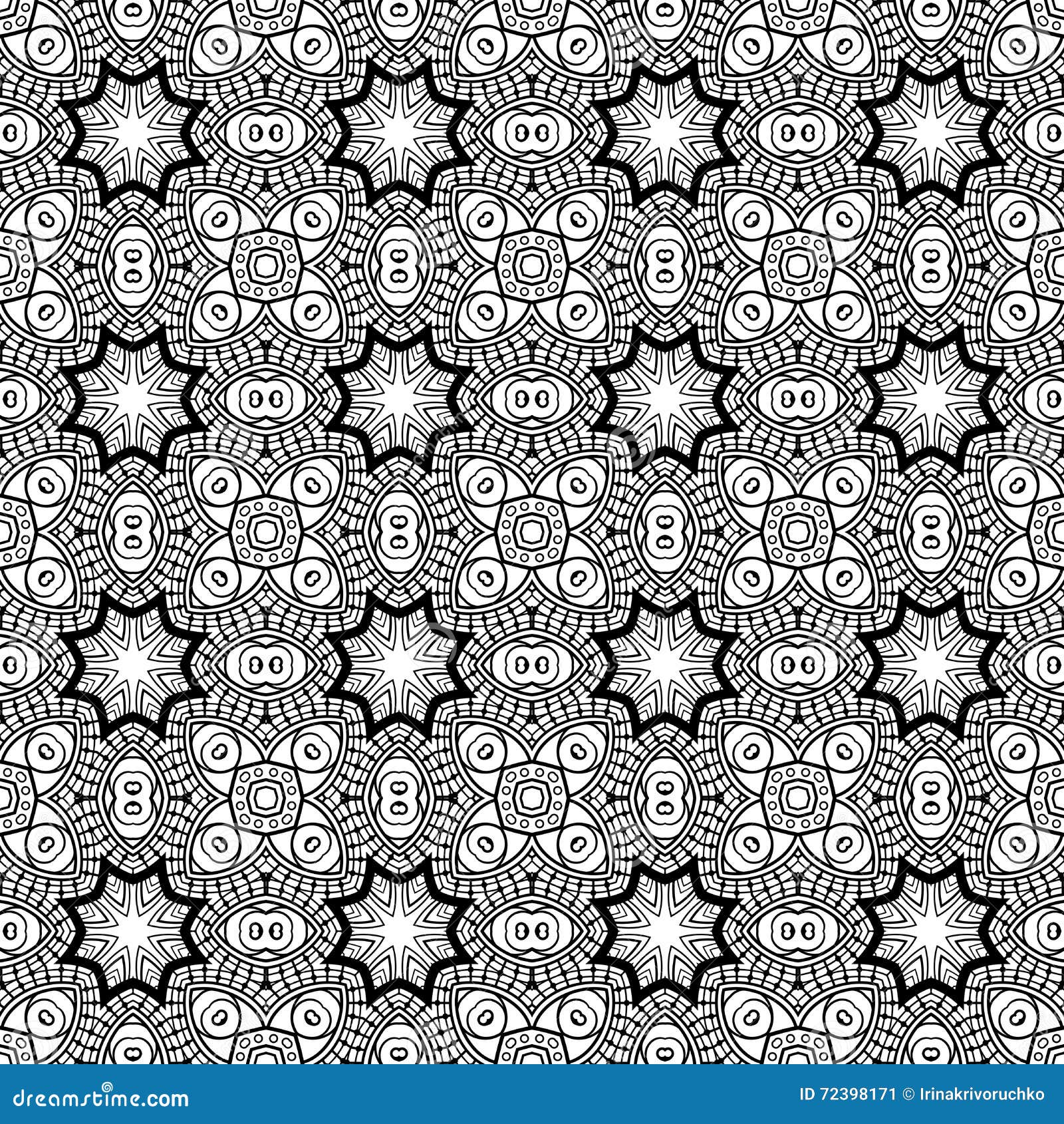 Seamless Vintage Lace Pattern (Vector) Stock Vector - Illustration of ...