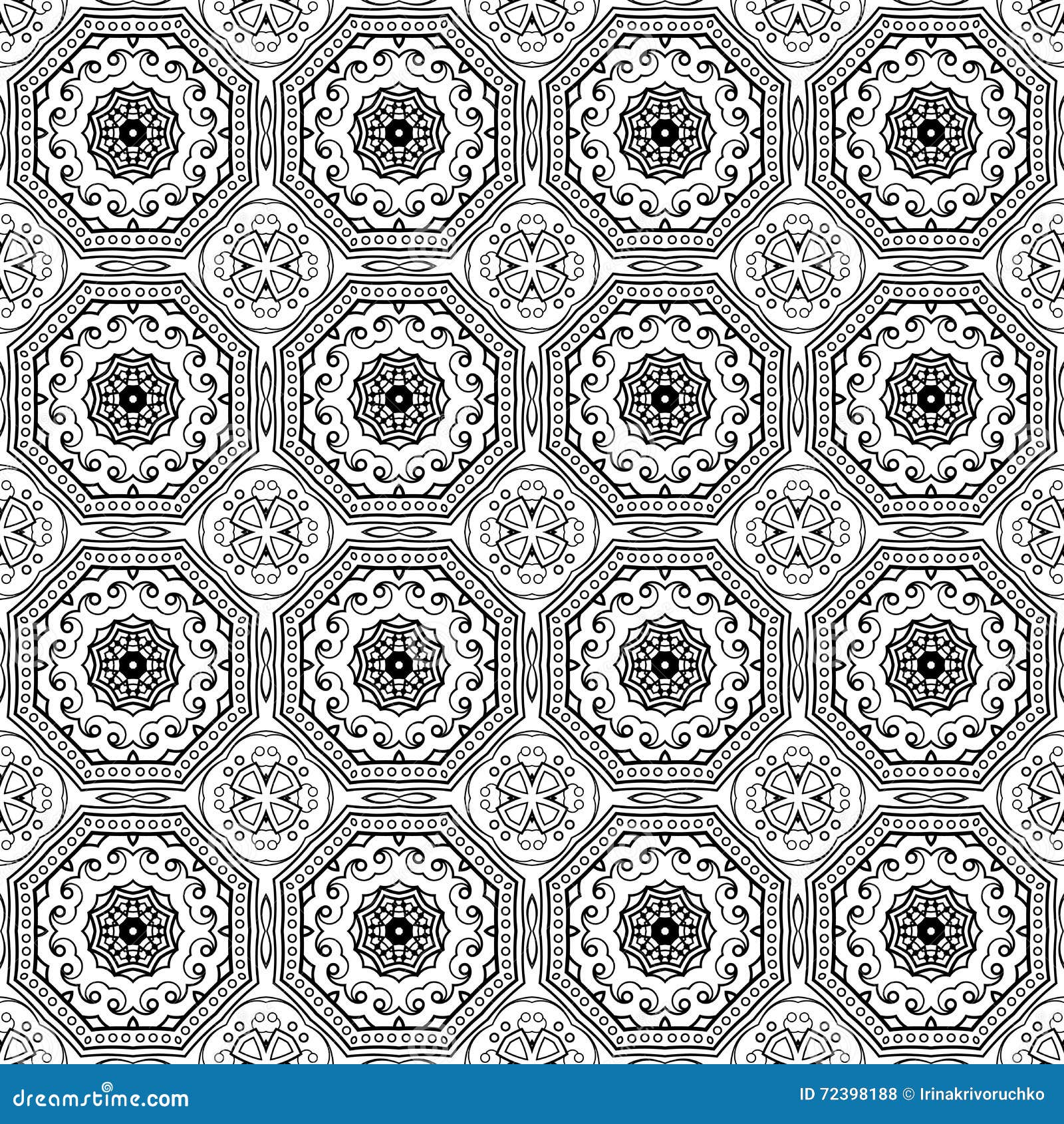 Seamless Vintage Lace Pattern (Vector) Stock Vector - Illustration of ...