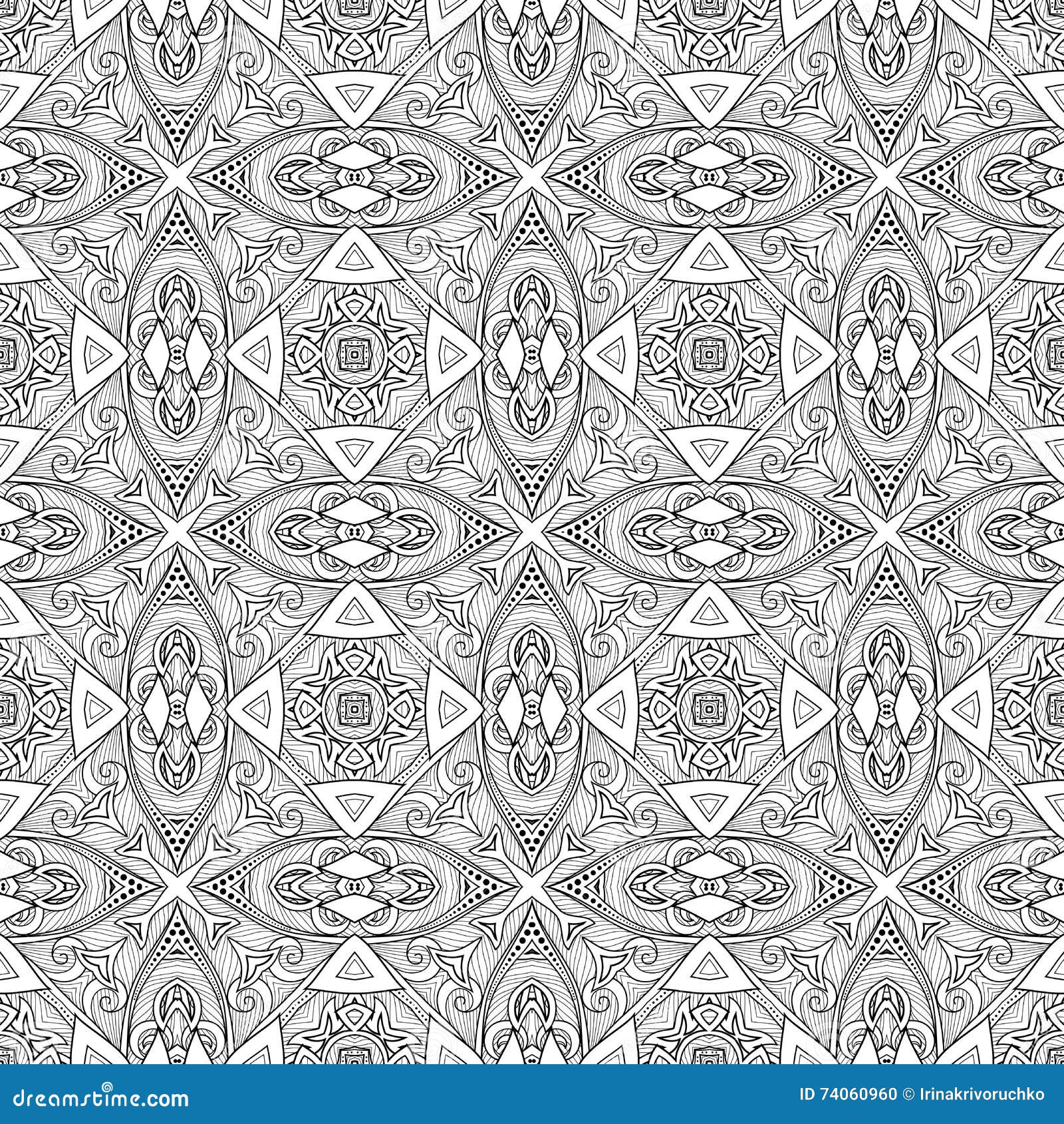 Seamless Vintage Lace Pattern (Vector) Stock Vector - Illustration of ...