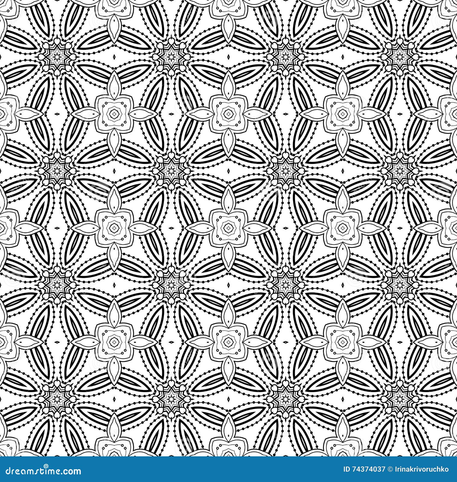 Seamless Vintage Lace Pattern (Vector) Stock Vector - Illustration of ...