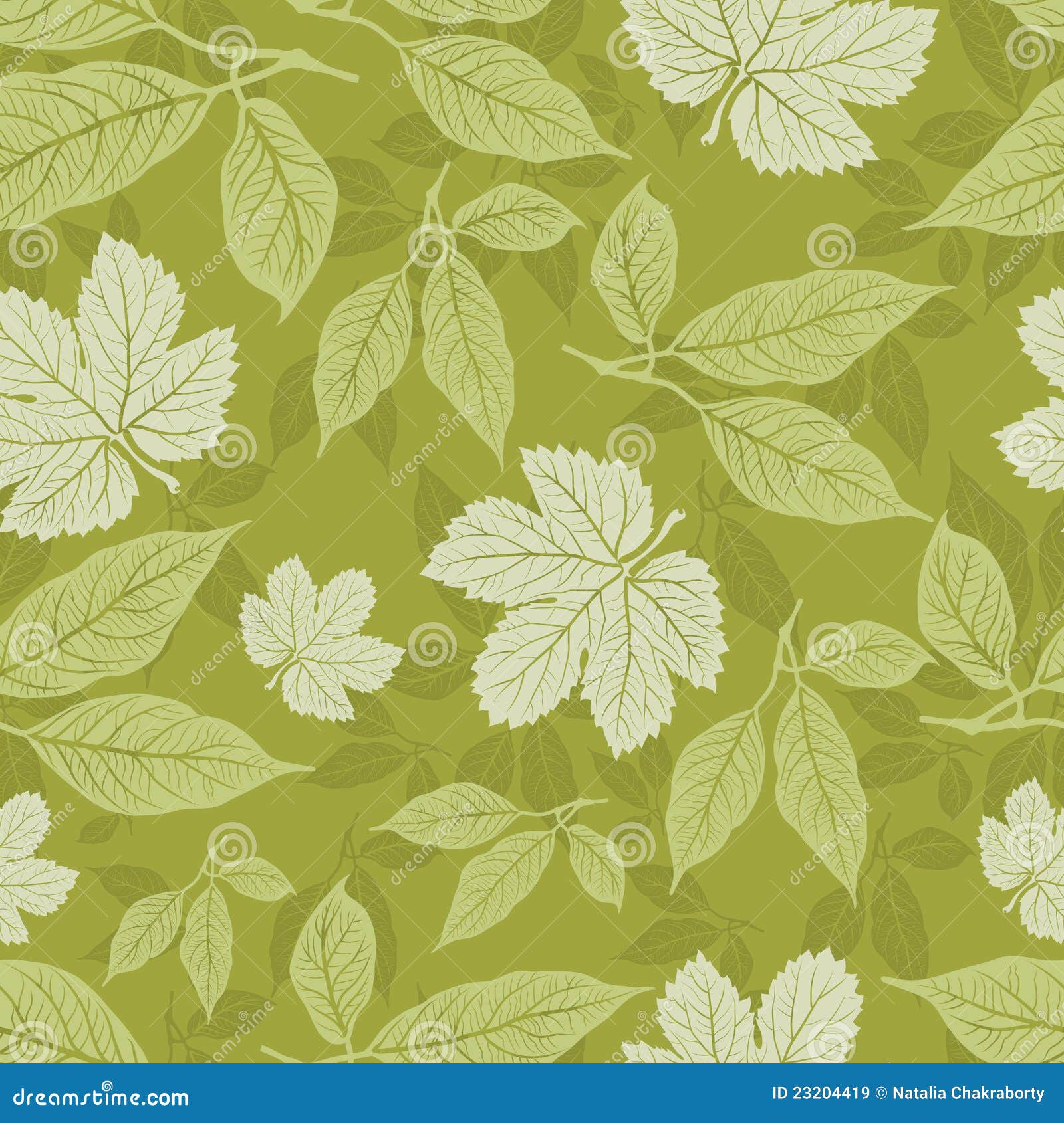 Seamless vintage pattern stock vector. Illustration of branch - 23204419