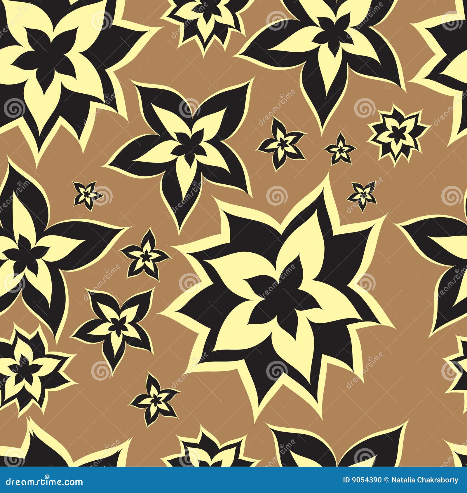 Seamless vintage pattern stock vector. Illustration of decoration - 9054390