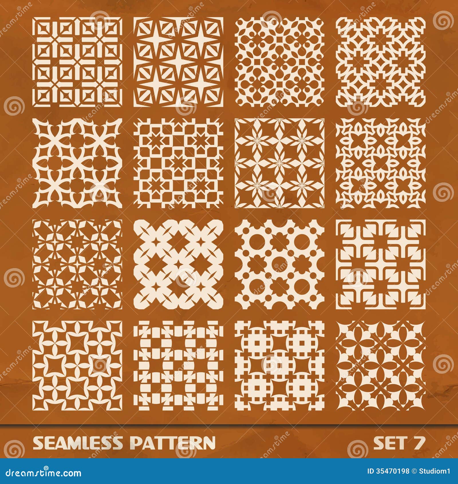 Seamless vintage pattern. stock vector. Illustration of scrap - 35470198
