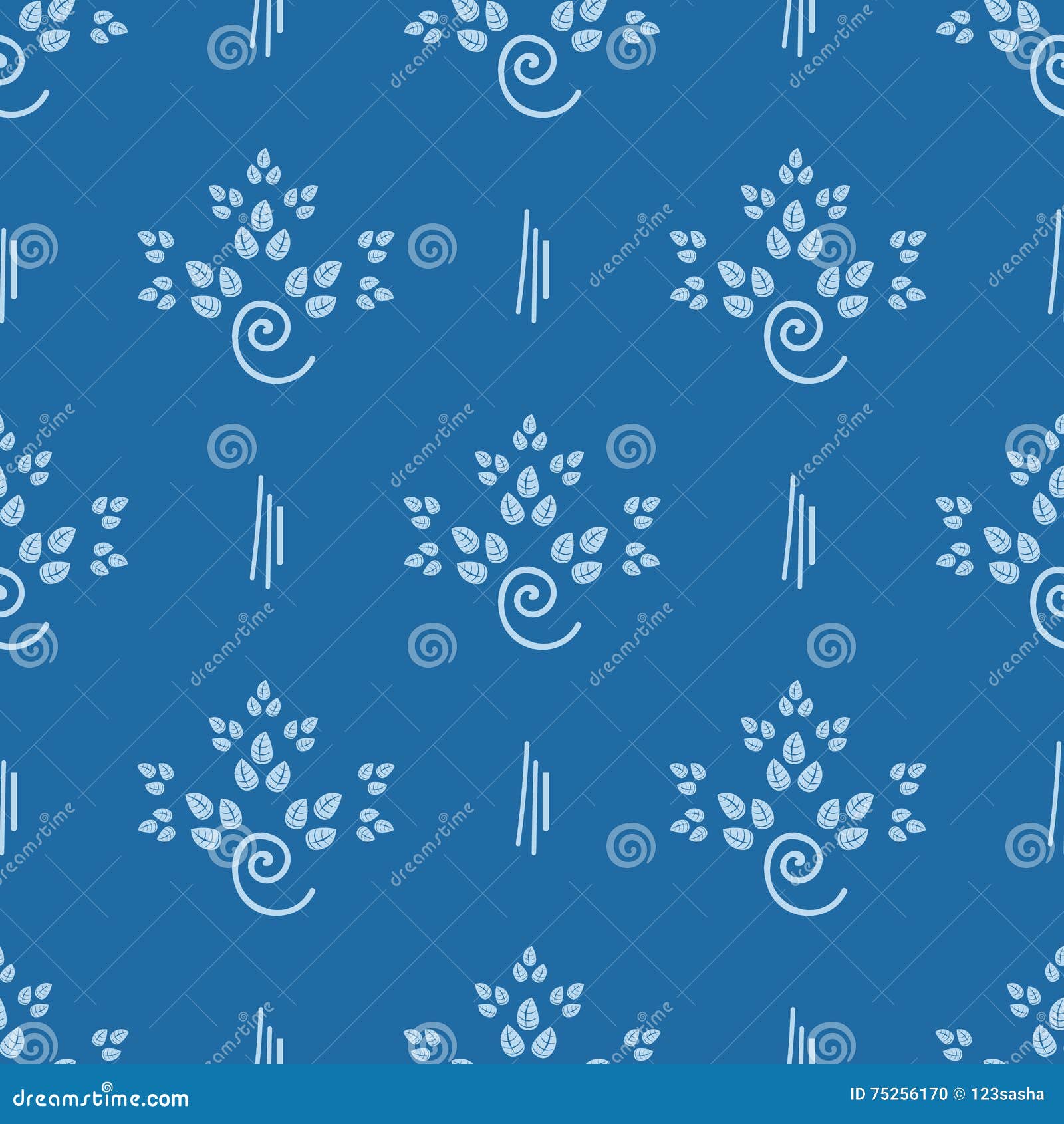 Seamless vintage pattern stock vector. Illustration of blue - 75256170