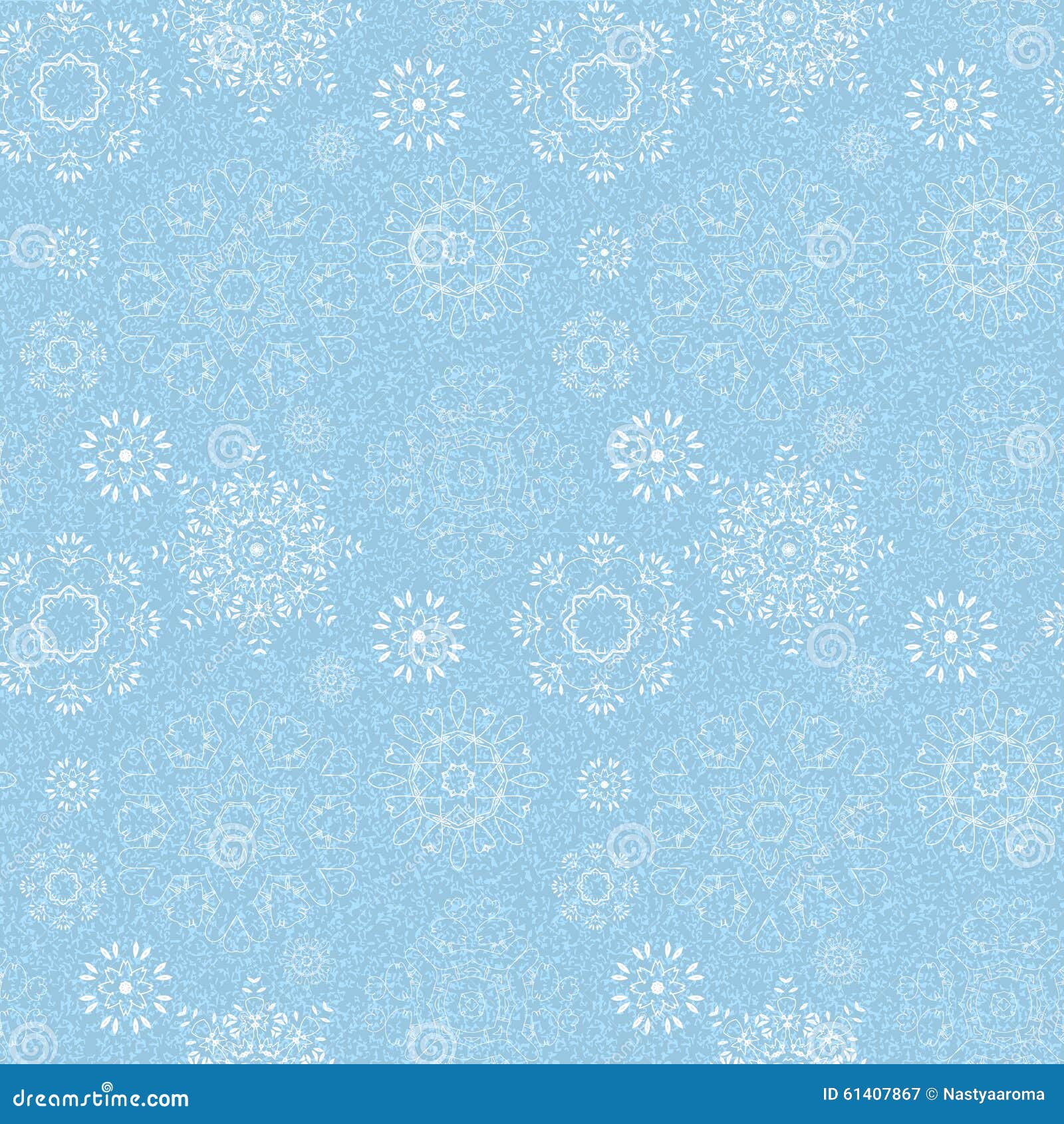 Seamless Vintage Pattern from Snowflakes Stock Illustration ...