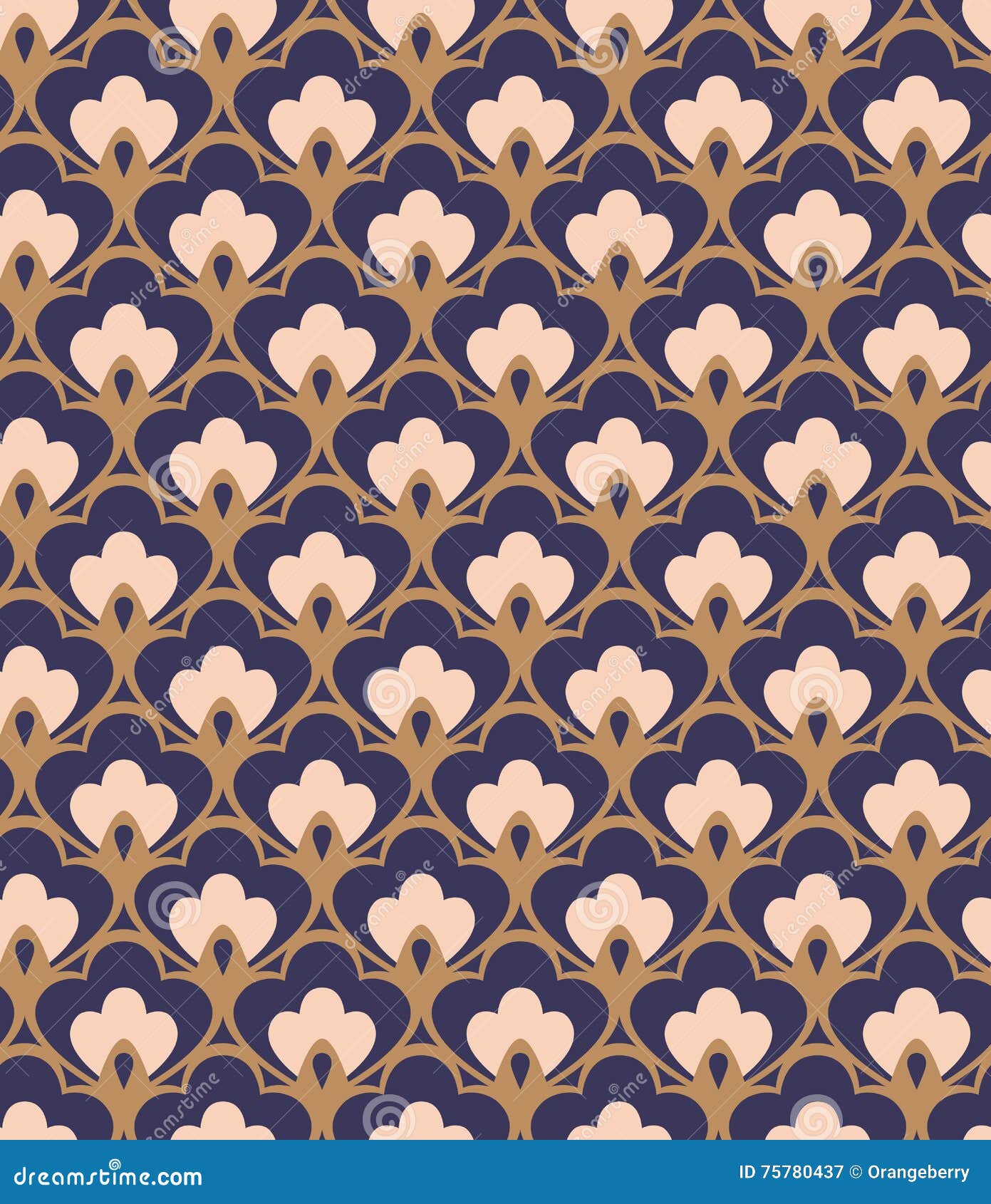 Seamless vintage pattern stock vector. Illustration of 1960s - 75780437