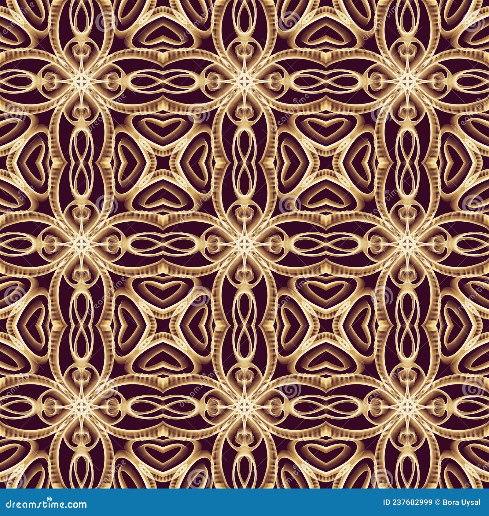 Seamless Vintage Royal Pattern Stock Illustration - Illustration of ...
