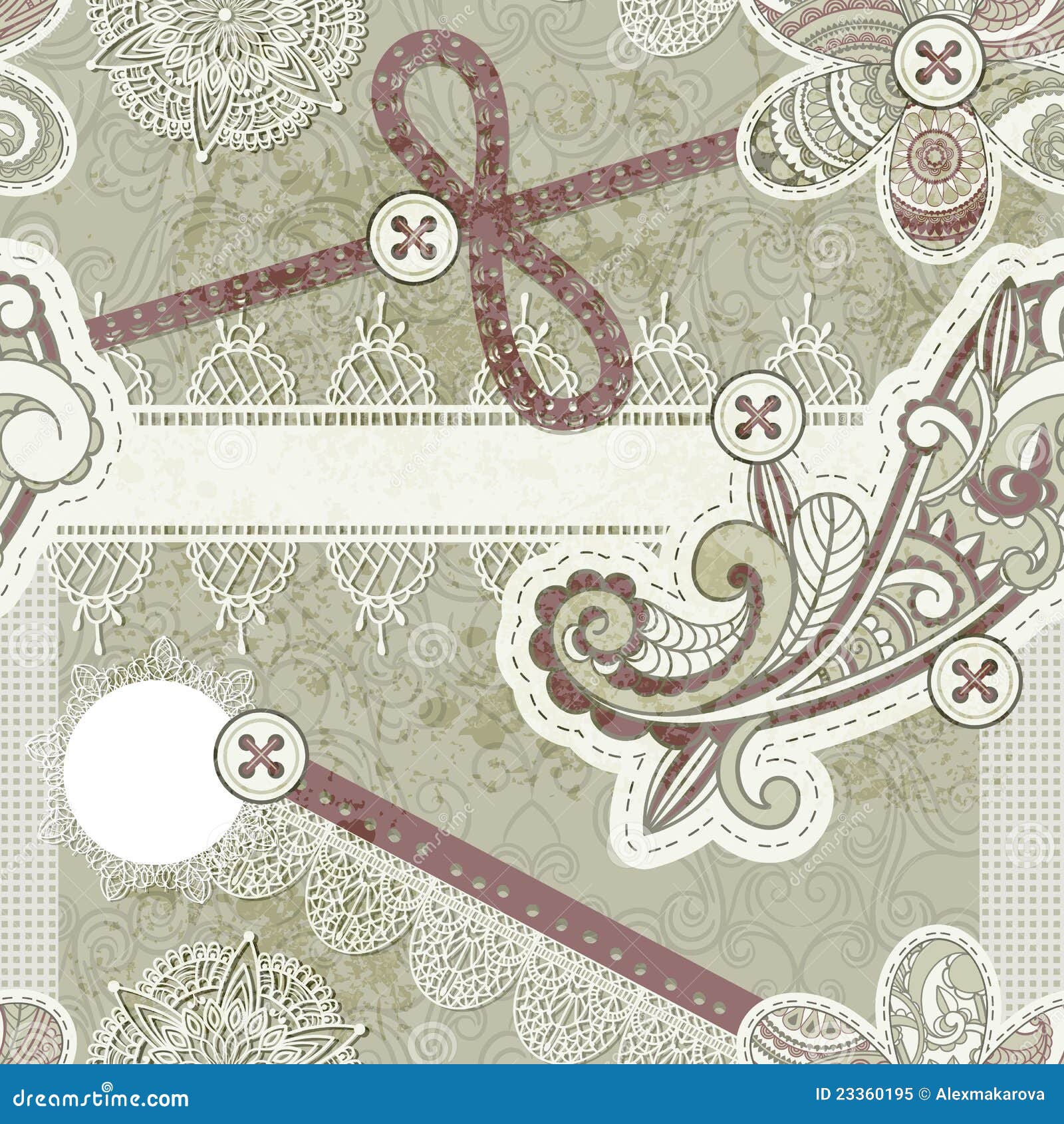 Seamless Vintage Scrap Template Stock Vector - Illustration of overlay ...