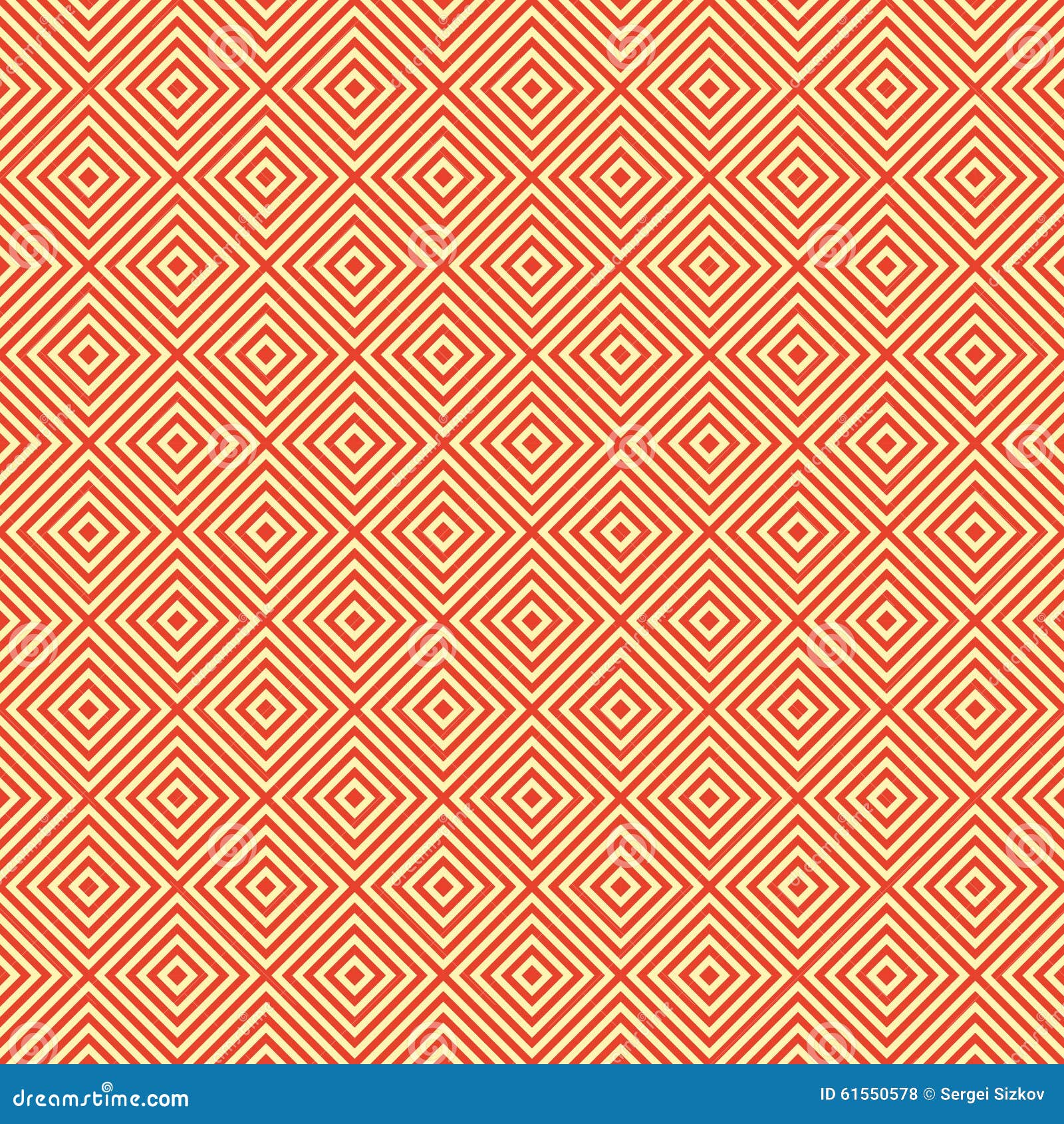 Seamless Vintage Square Pattern. Red Geometric Stock Vector ...