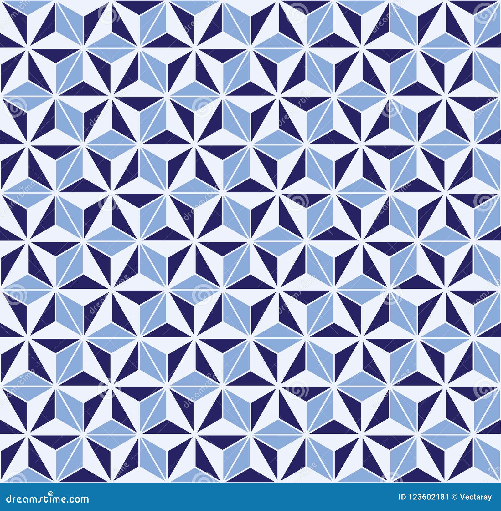 Seamless Vintage Star Pattern Tile Background. Stock Illustration ...