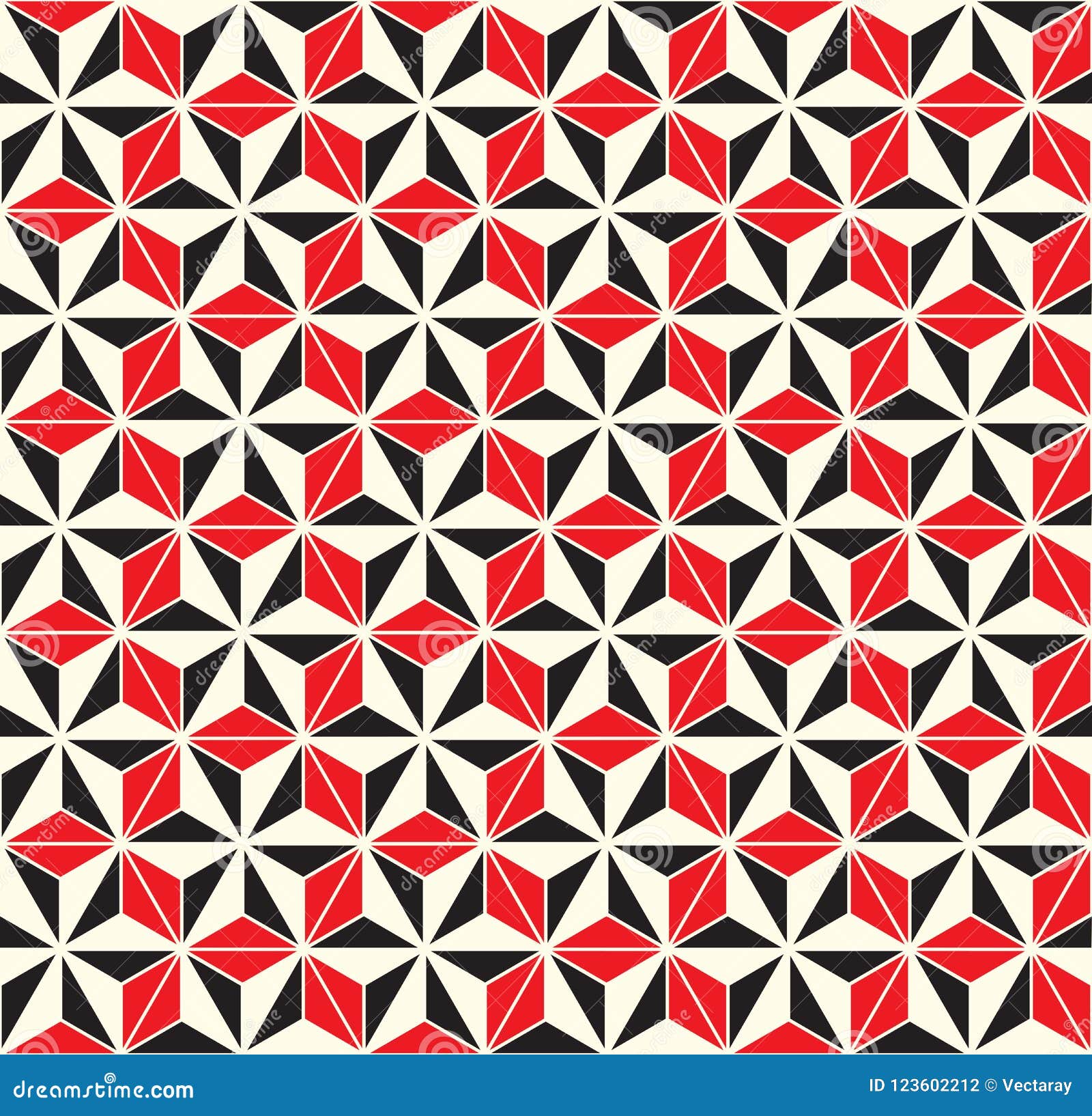 Seamless Vintage Star Pattern Tile Background. Stock Illustration ...