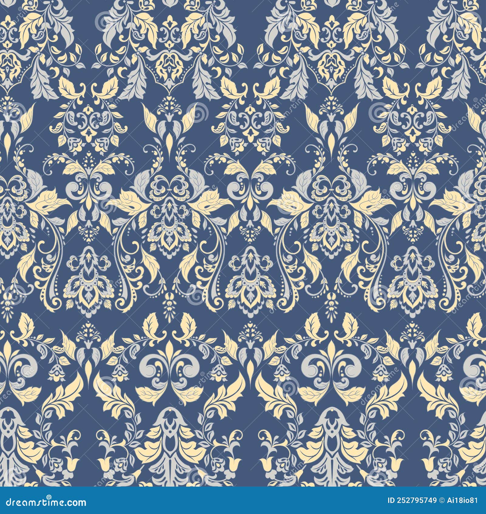 Seamless Vintage Vector Background. Vector Floral Wallpaper Baroque ...