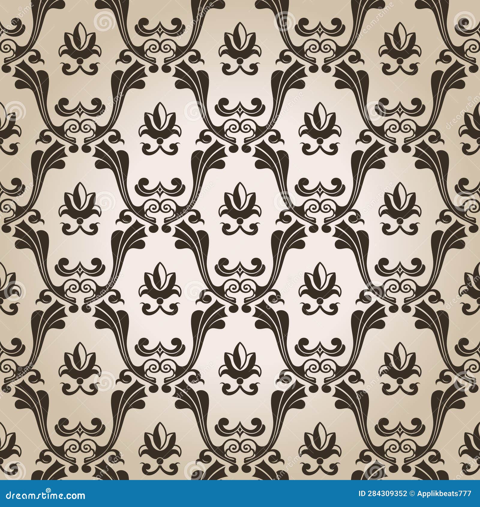 Seamless Vintage Wallpaper Background Old Design Stock Vector ...