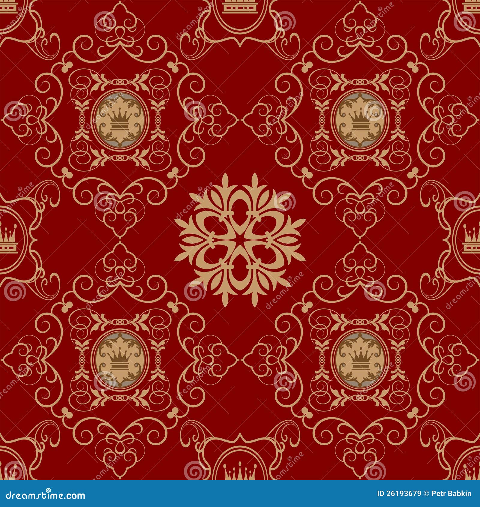 Seamless Vintage. Wallpaper Pattern Stock Vector - Illustration of ...