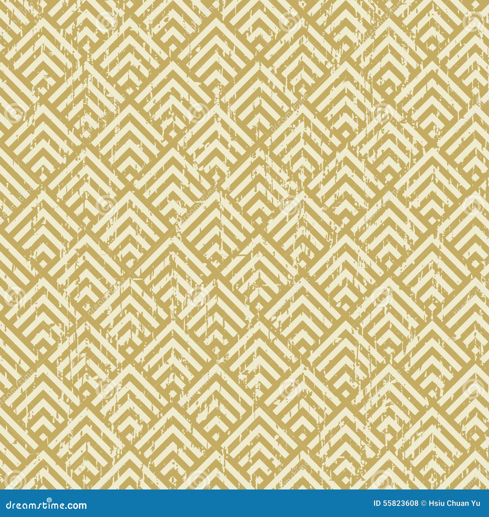 Seamless Vintage Worn Out Yellow Square Check Geometry Pattern ...