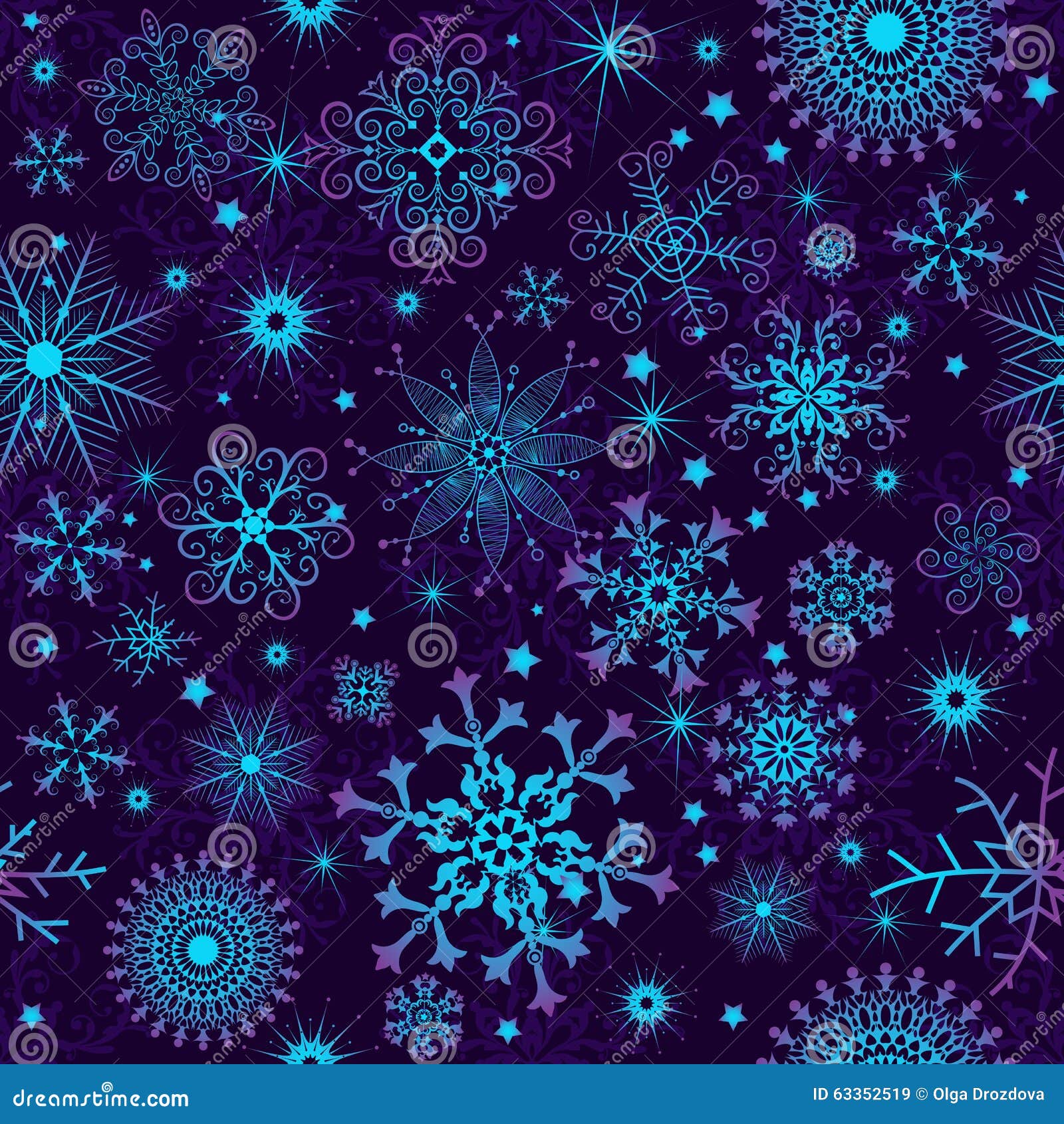 Seamless Violet Christmas Pattern Stock Vector - Illustration of ...