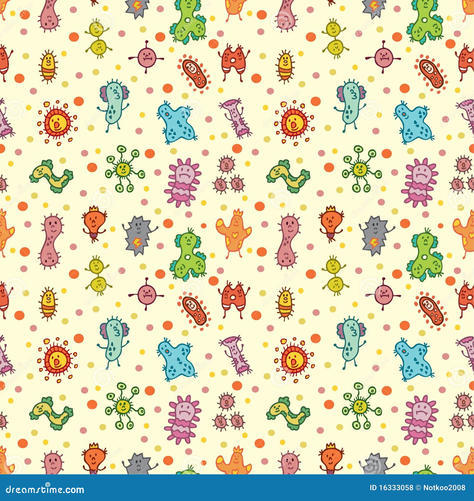 Seamless virus pattern stock vector. Illustration of disease - 16333058