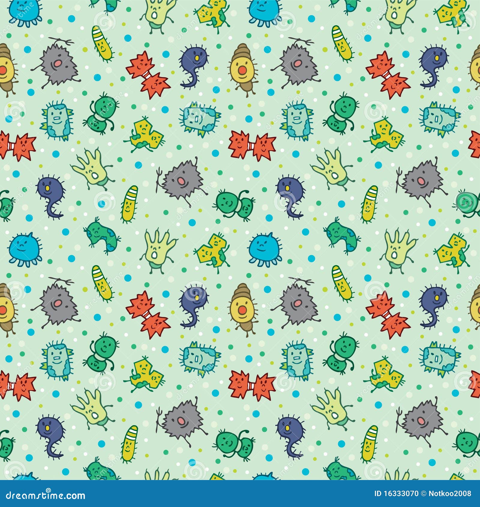 Seamless virus pattern stock vector. Illustration of bacterium - 16333070