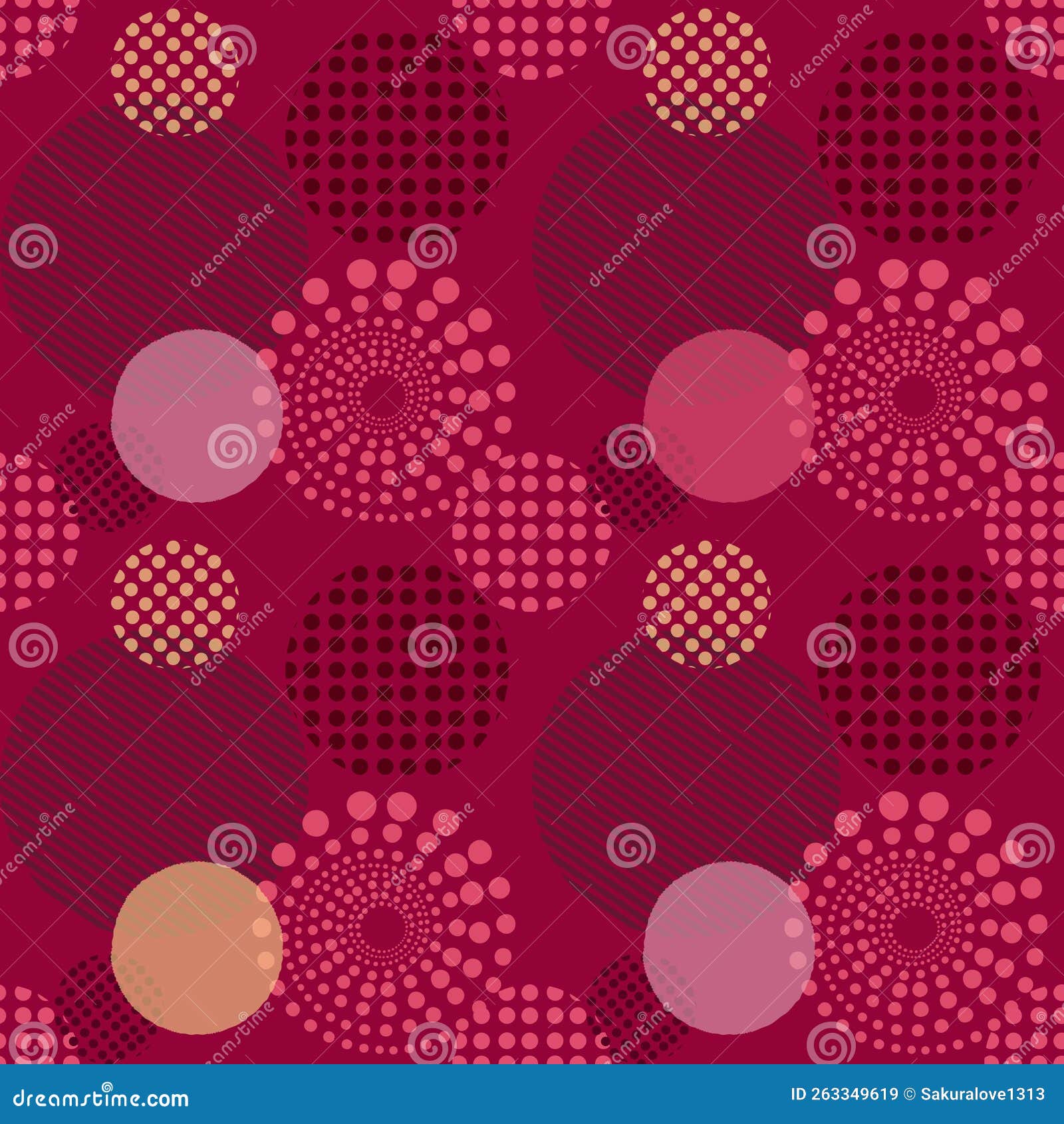 Seamless Viva Magenta Pattern, Color of 2023 Year Stock Illustration ...