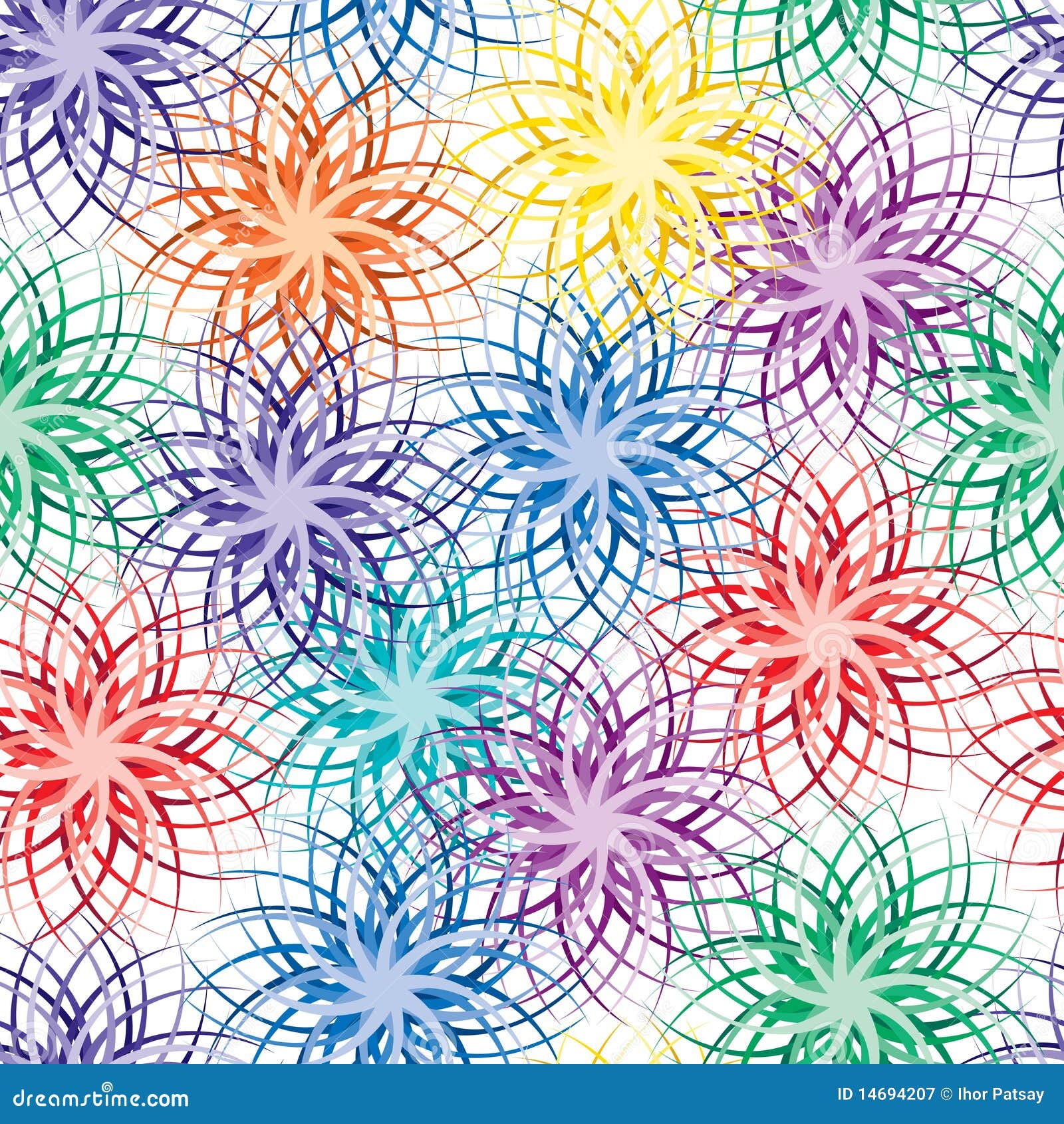 Seamless vivid pattern stock vector. Illustration of blossom - 14694207