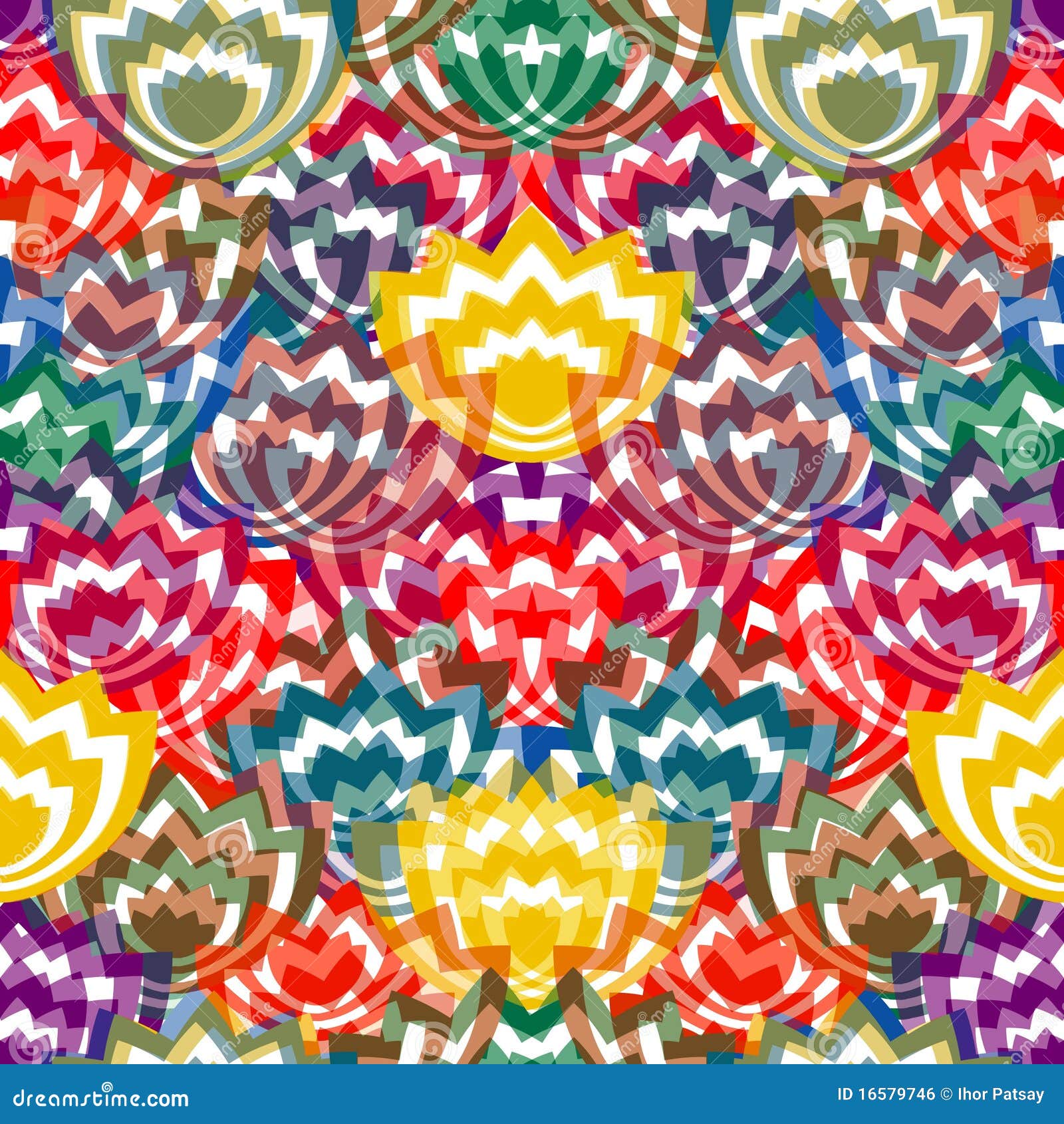 Seamless vivid pattern stock vector. Illustration of flower - 16579746