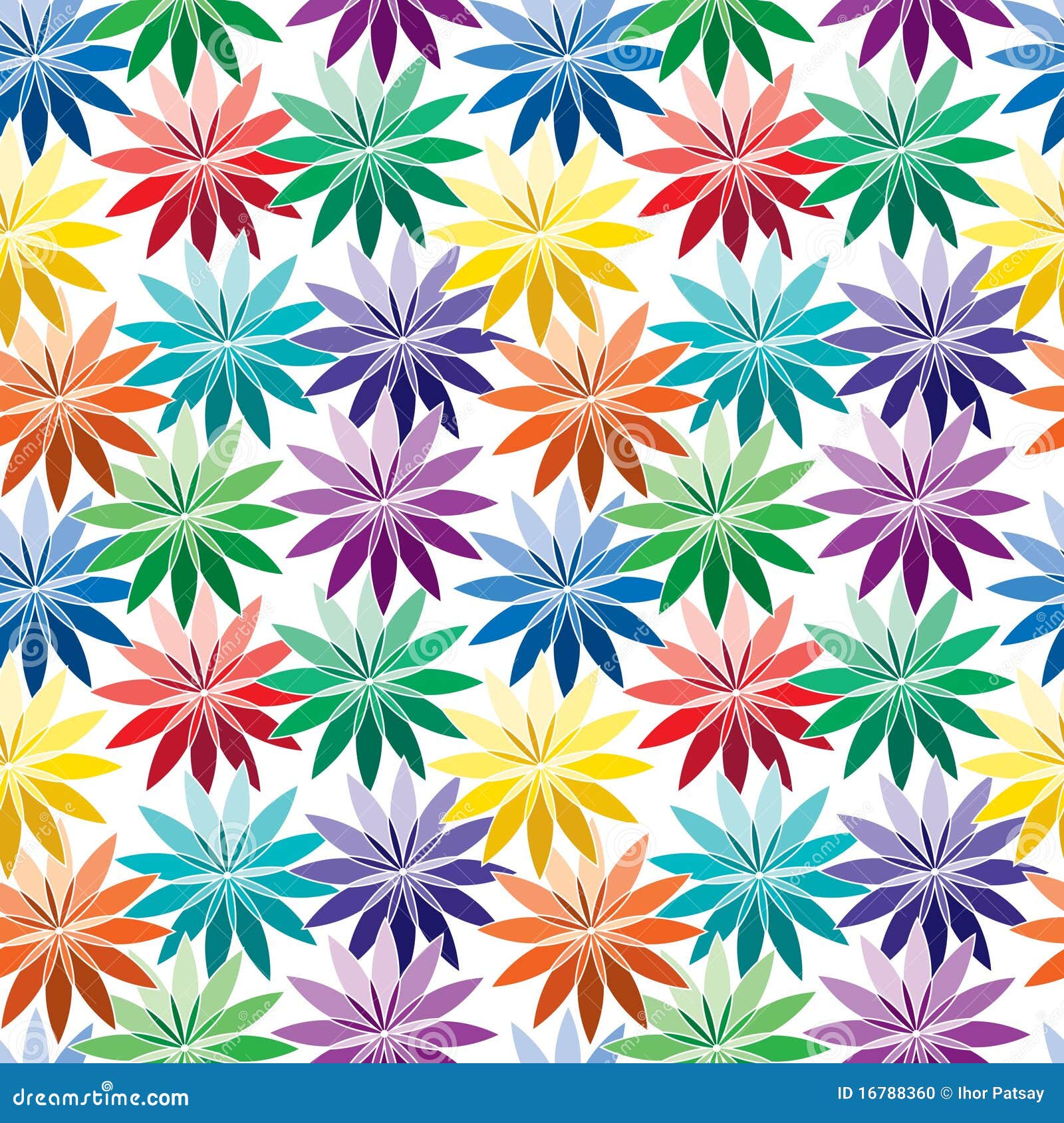 Seamless vivid pattern stock vector. Illustration of bloom - 16788360