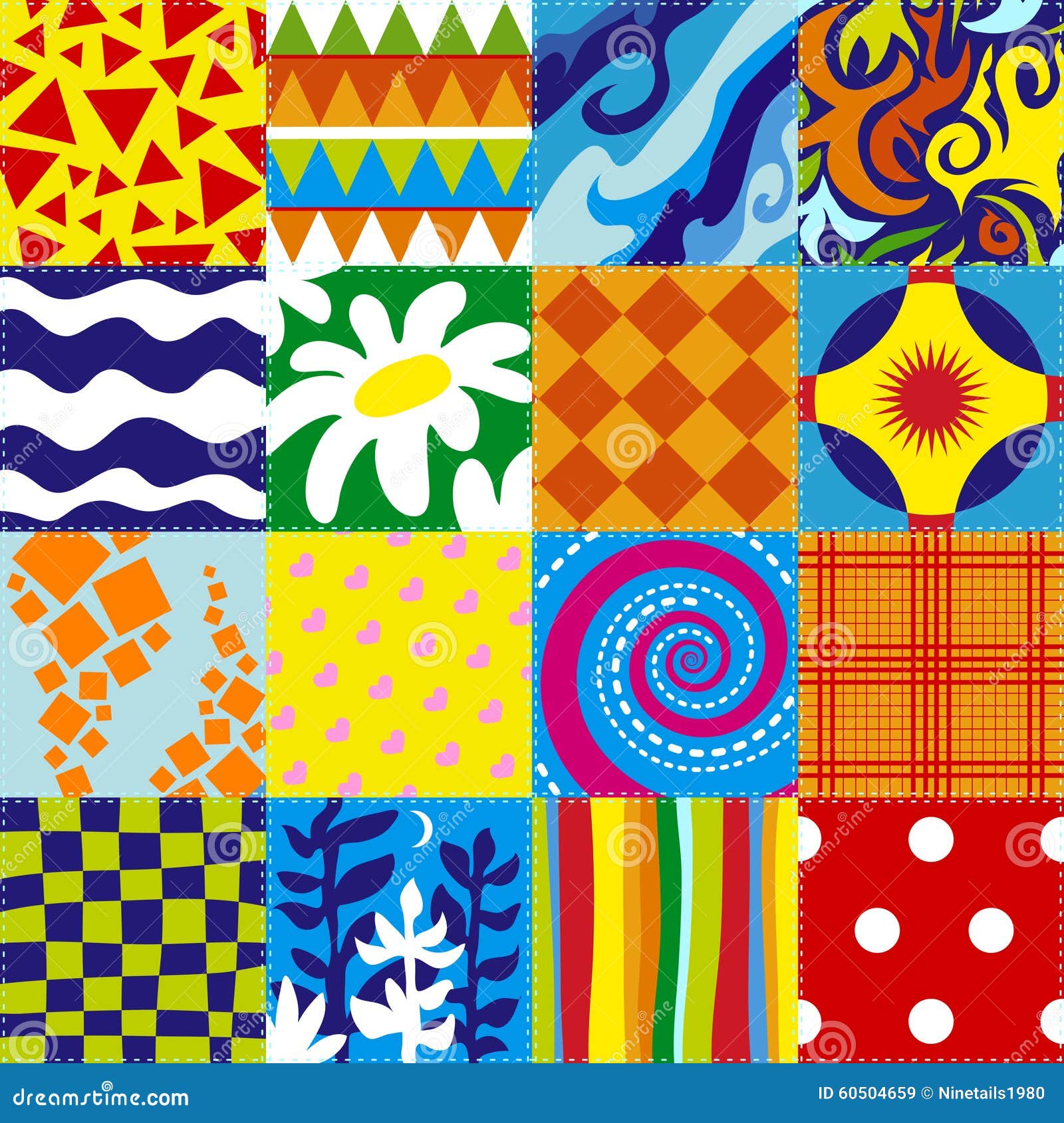 Seamless vivid pattern stock vector. Illustration of cheerful - 60504659