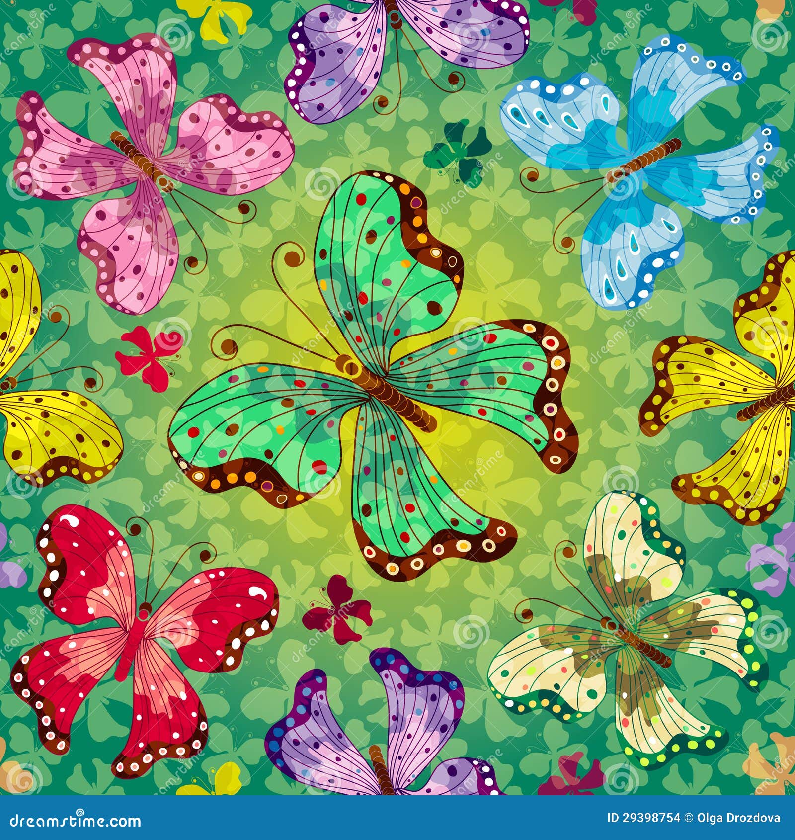 Seamless Vivid Spring Pattern Stock Vector - Illustration of repeating ...