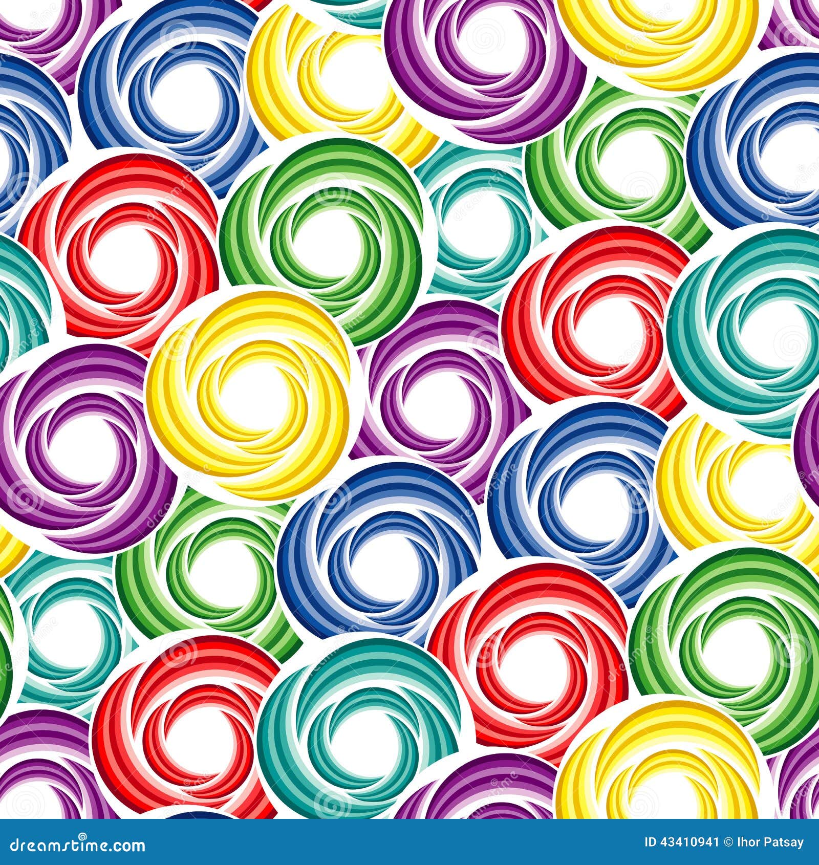 Seamless Vivid Swirl Pattern Stock Vector - Illustration of background ...