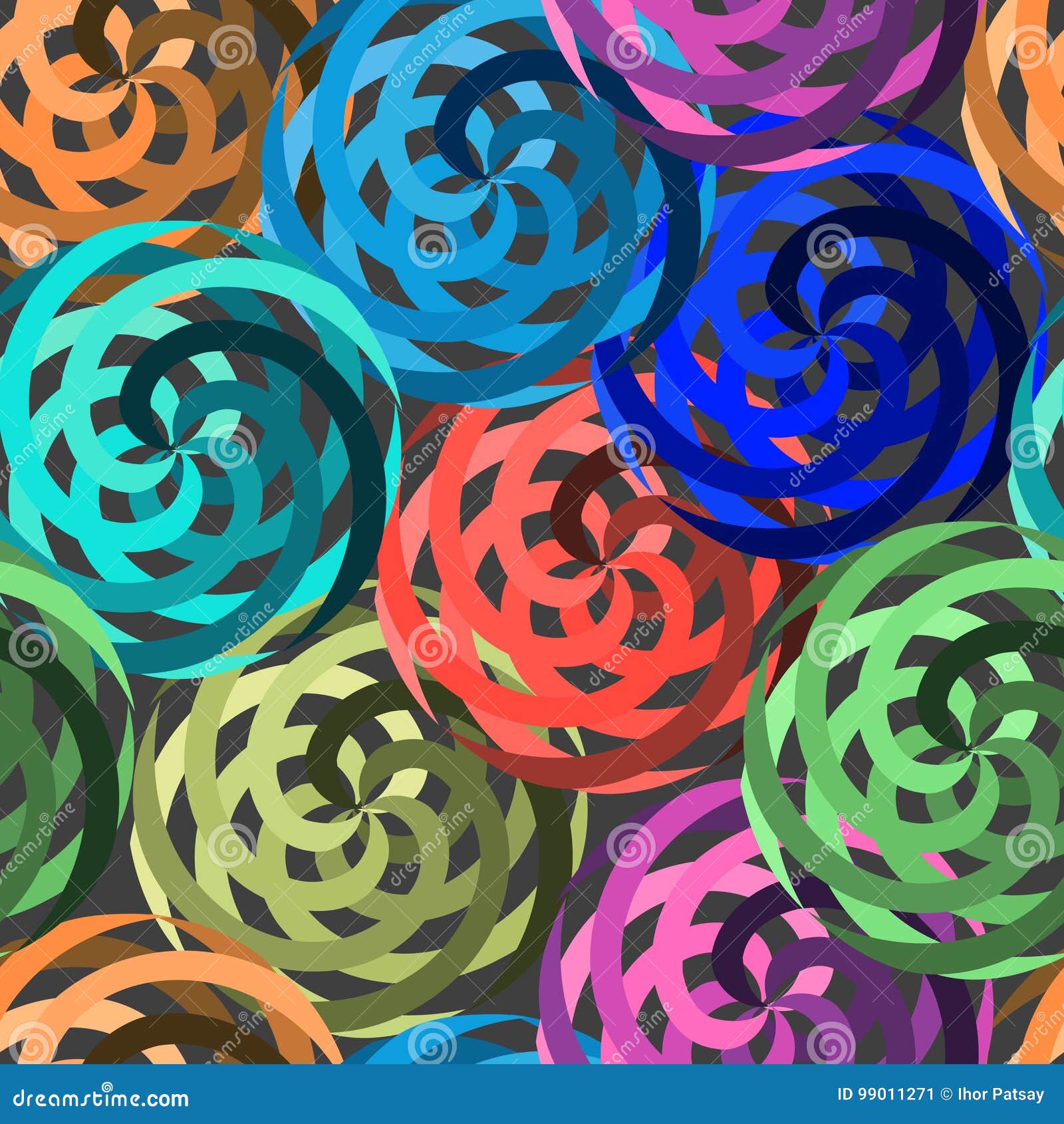 Seamless Vivid Swirl Pattern Stock Vector - Illustration of lace ...