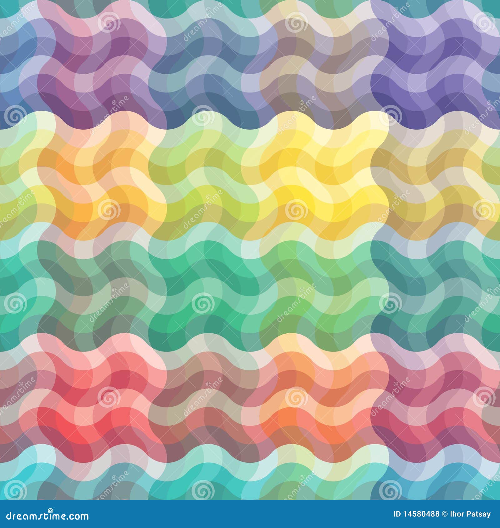 Seamless Vivid Wave Pattern Stock Vector - Illustration of decoration ...