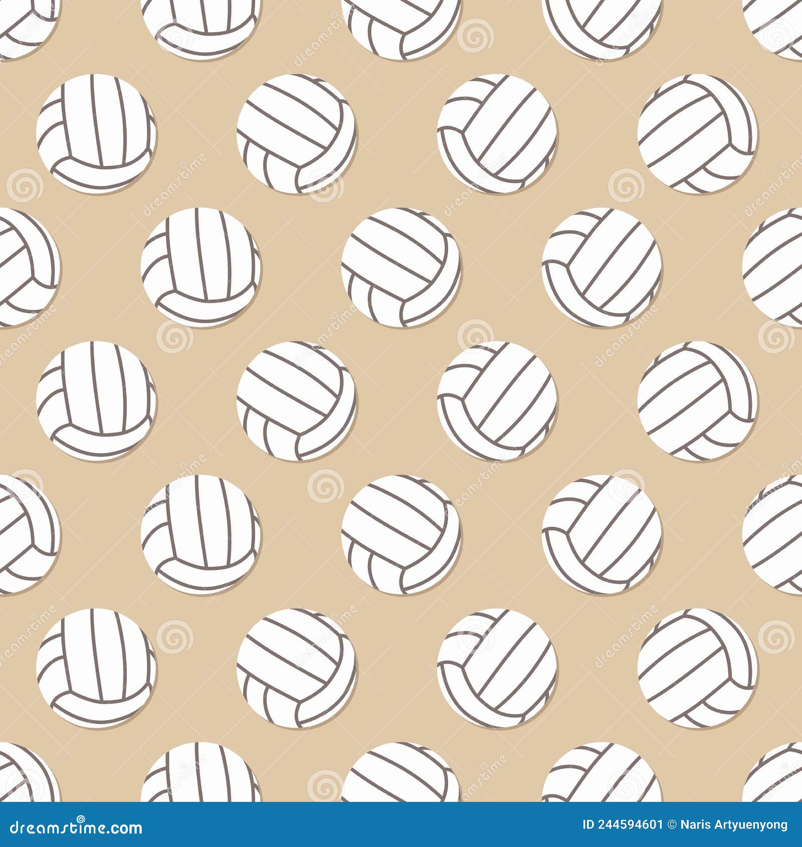 Seamless Volleyball Pattern Cartoon Vector | CartoonDealer.com #62022127