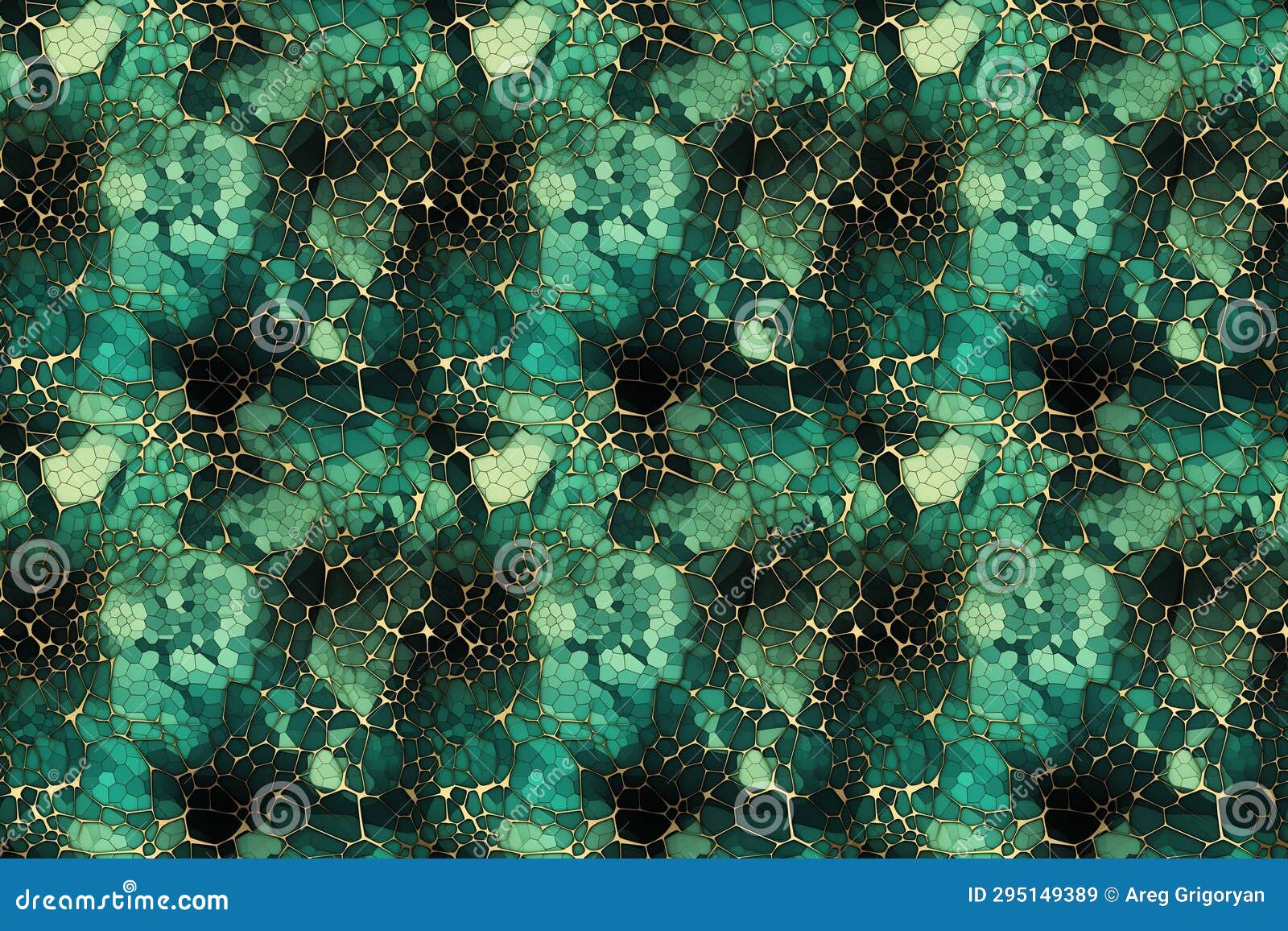 Seamless Voronoi Pattern. Vector Grid Background With Rounded Cells ...
