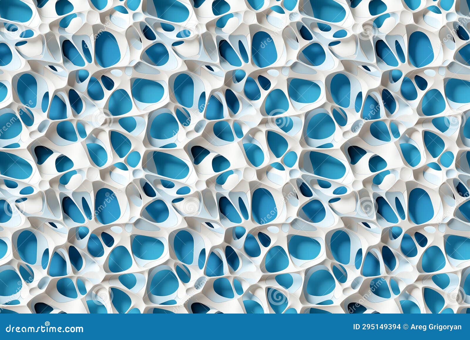 Seamless Voronoi Pattern. Vector Grid Background With Rounded Cells ...