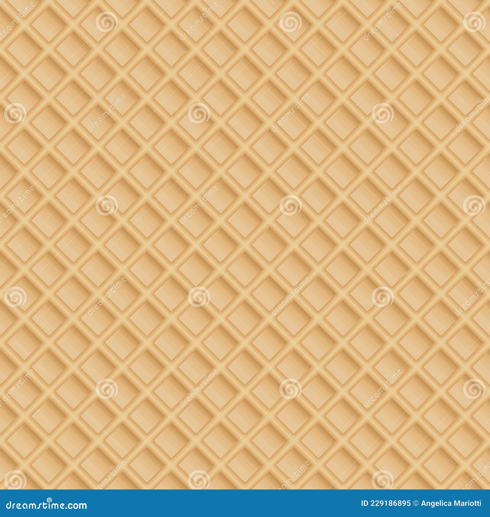 Seamless Wafer Texture Waffle Pattern Stock Vector Illustration Of