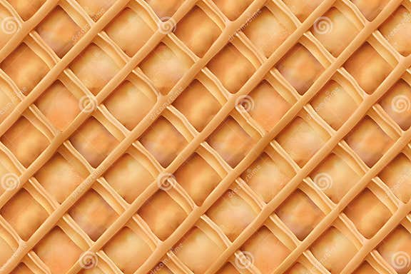 Seamless Waffle Cone Texture Pattern Stock Illustration - Illustration ...