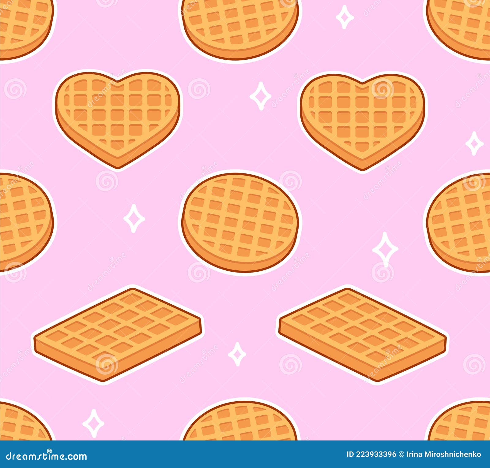 Seamless Waffle Pattern Stock Vector Illustration Of Belgian 223933396