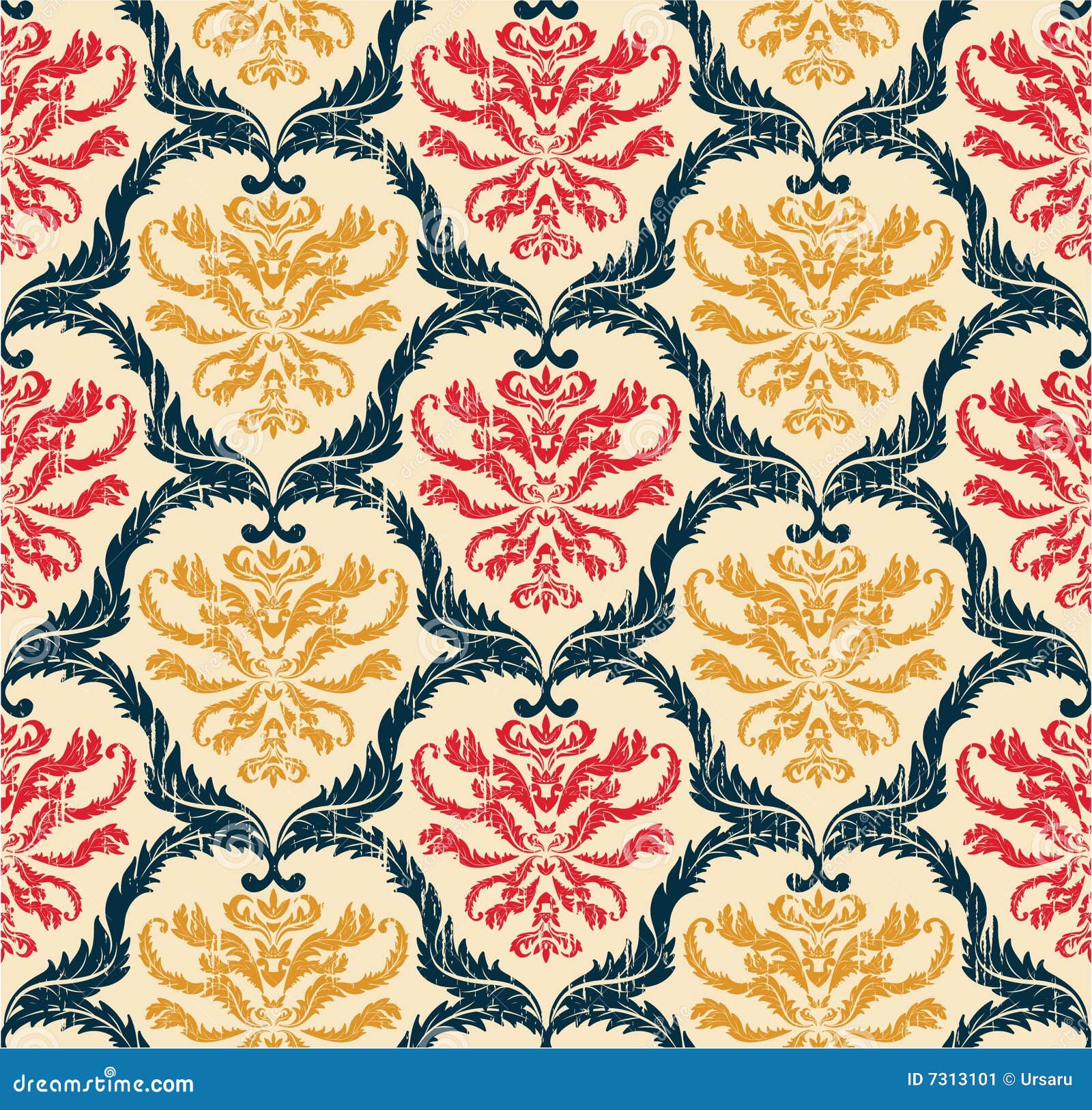 Seamless wallpaper stock vector. Illustration of abstract - 7313101