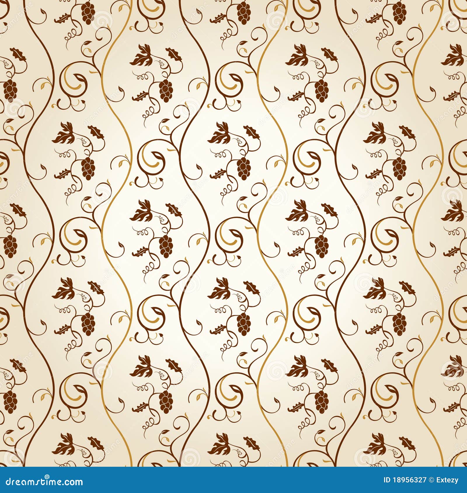 Seamless Wallpaper Background Grapes Decor Vintage Stock Vector ...