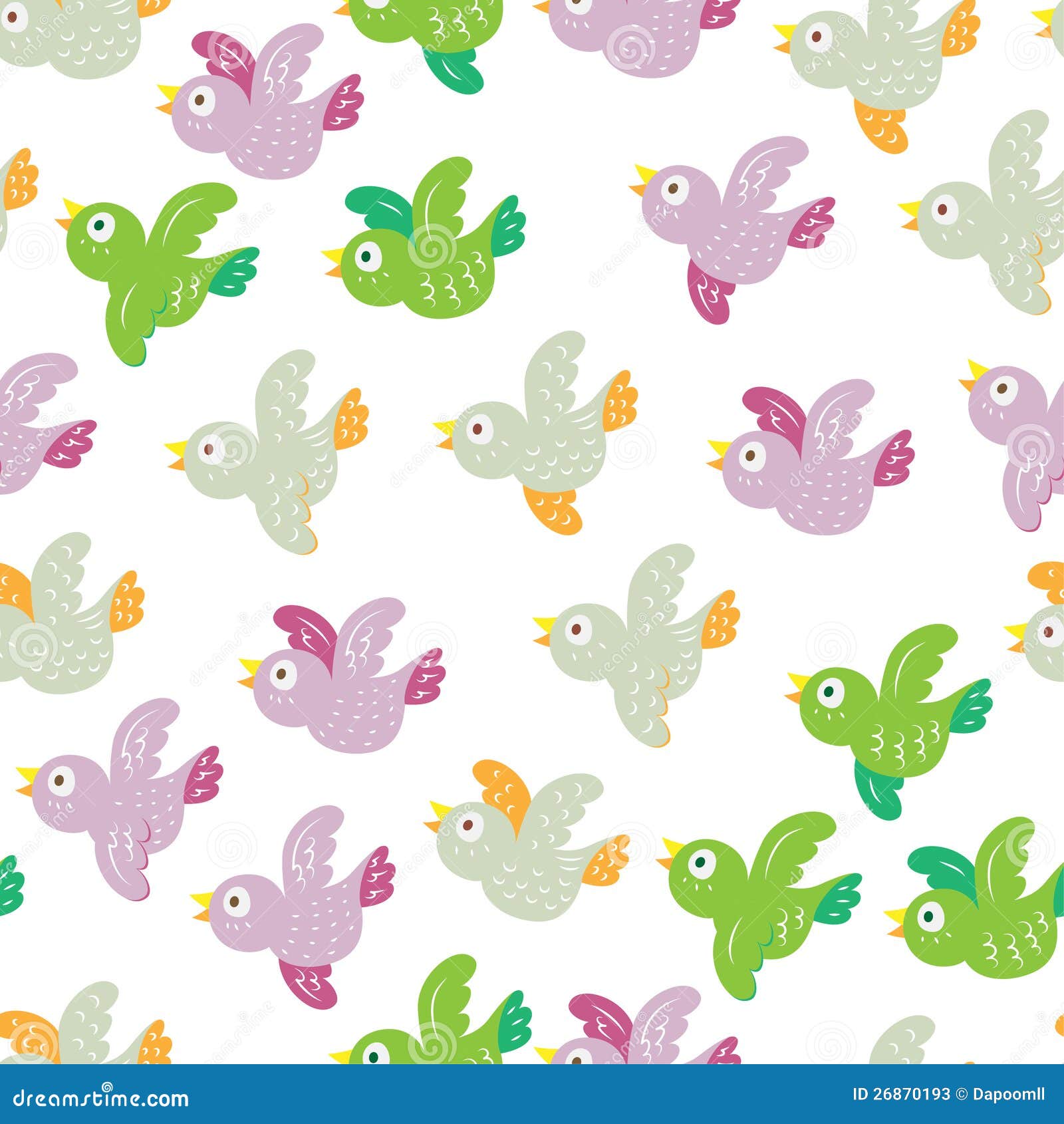 Seamless Wallpaper with Birds Stock Vector - Illustration of beauty ...